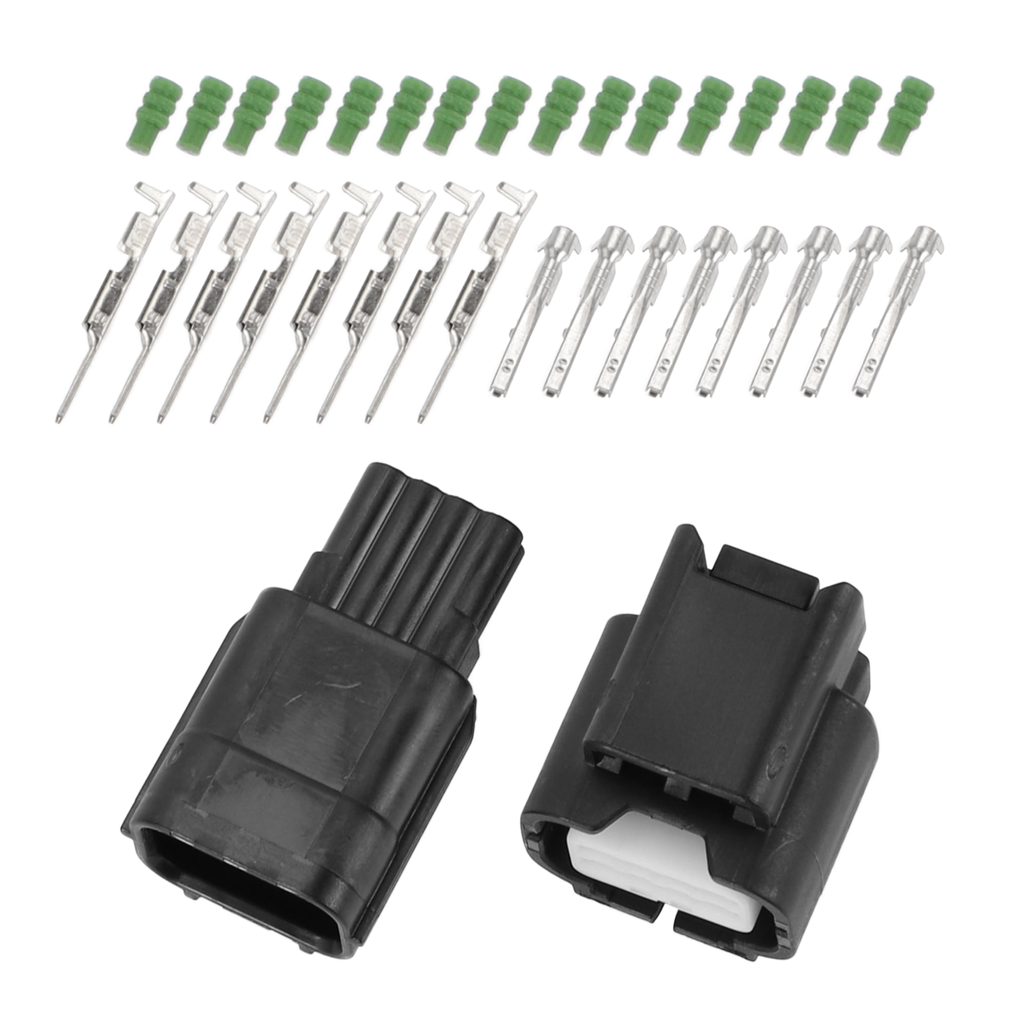 Unique Bargains 8 Pin Front Headlight Connector Plug Male Female Wire ...