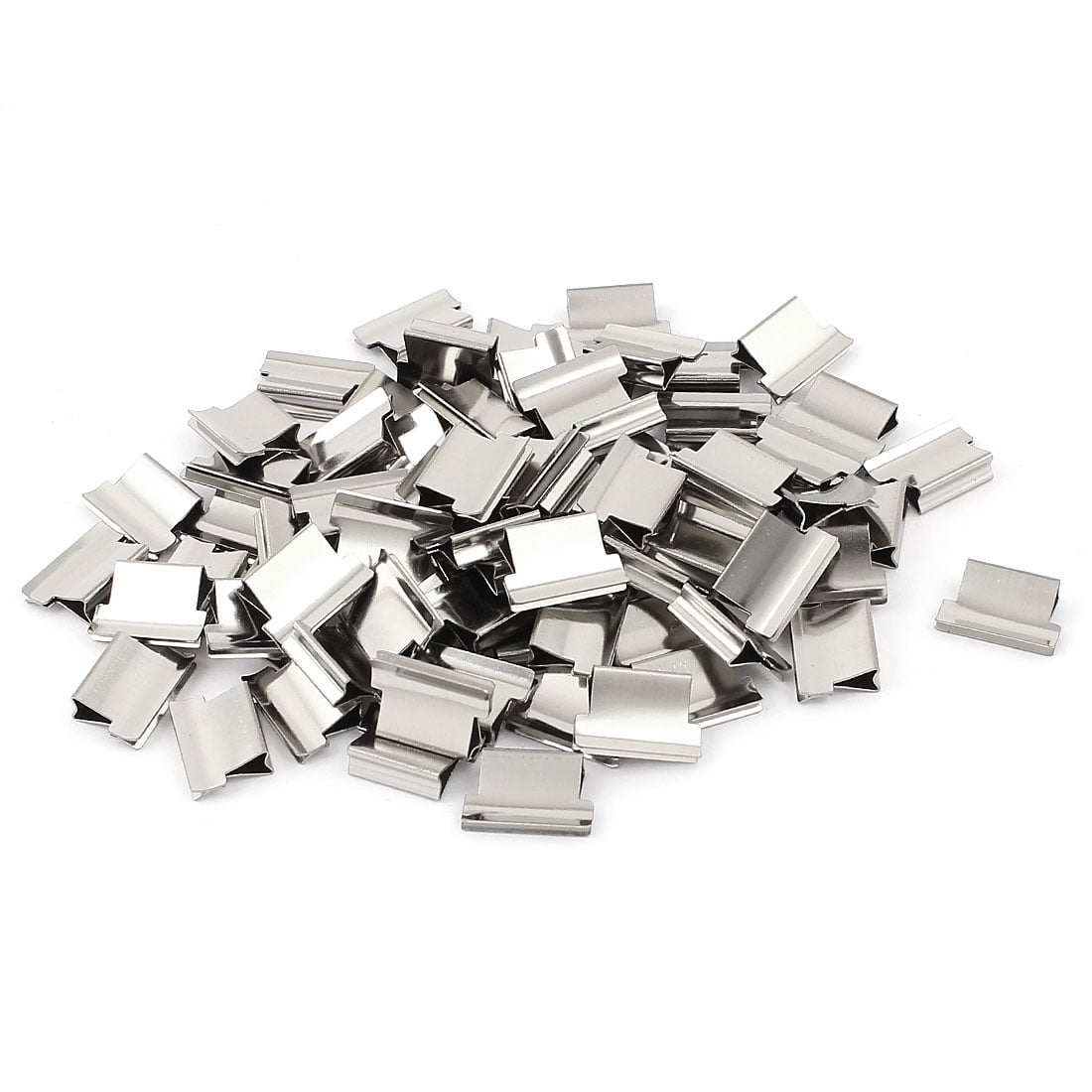 Unique Bargains 80Pcs 13x8x3.5mm Metal Paper Fast Clam Staple Stapler ...