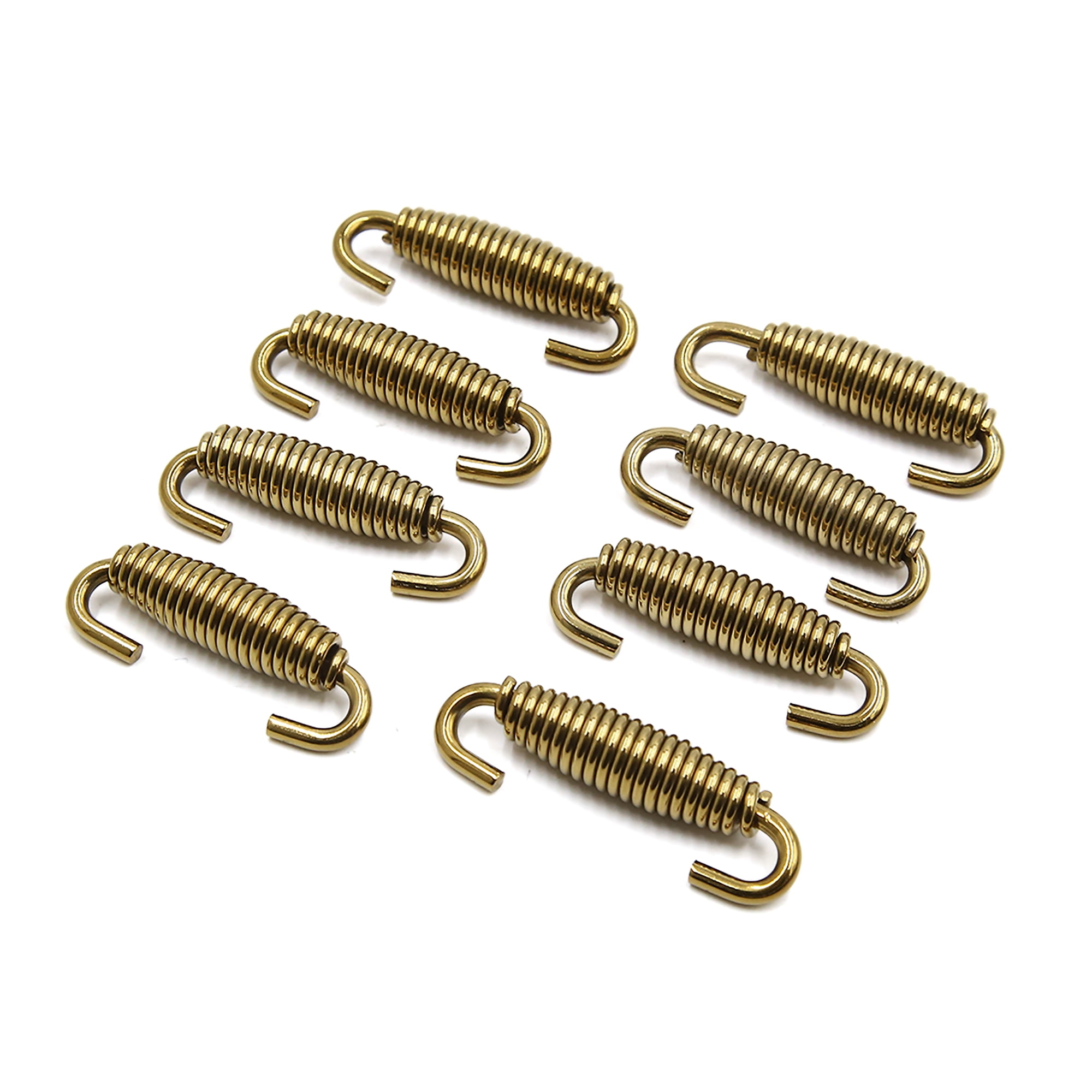 Unique Bargains 8pcs 55mm Stainless Steel Gold Tone Motorcycle Exhaust ...