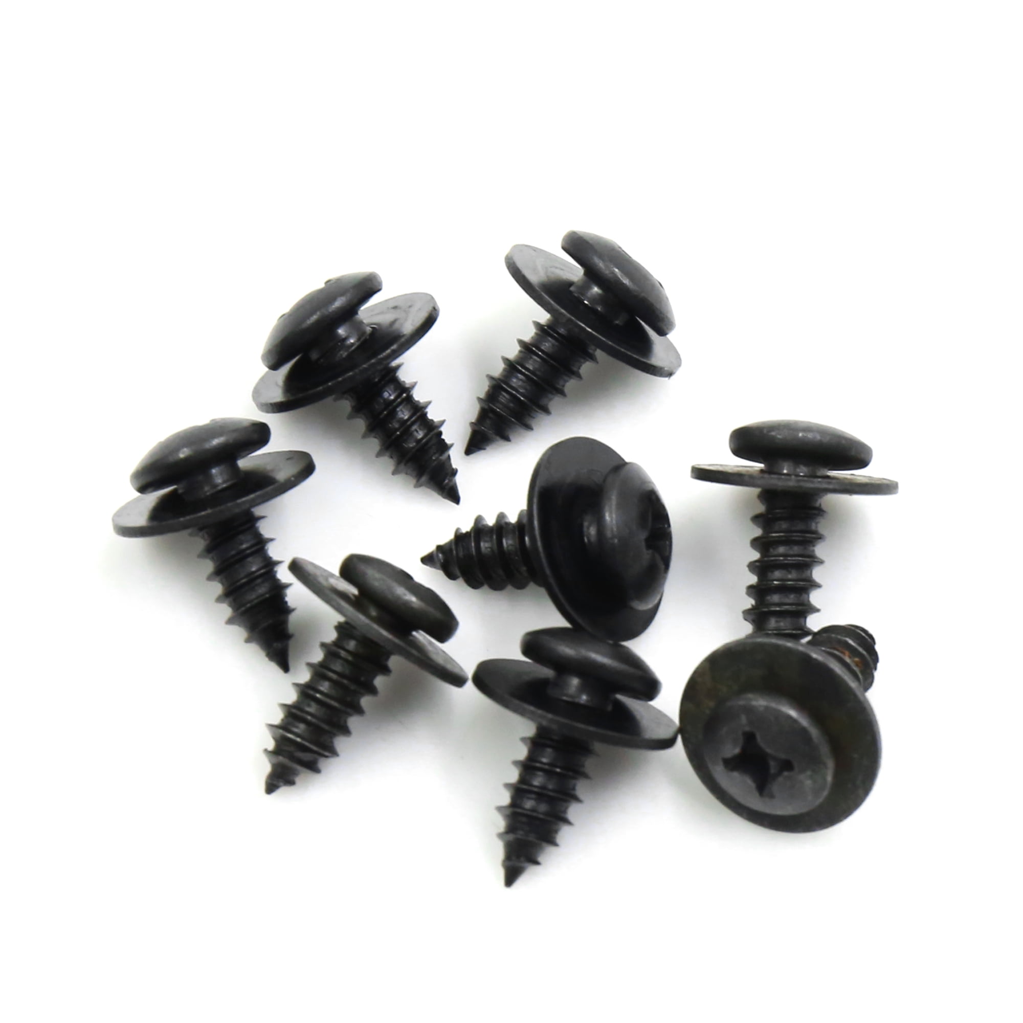 Unique Bargains 8pcs 6 x 19mm Stainless Steel Black Head Screw for Car ...