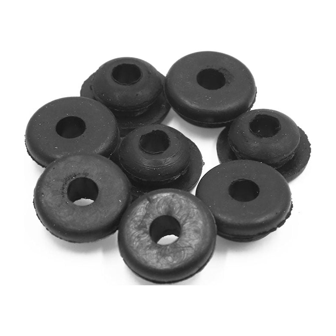Unique Bargains 8pcs 6mm Hole Diameter Black Rubber Shock Absorber ...