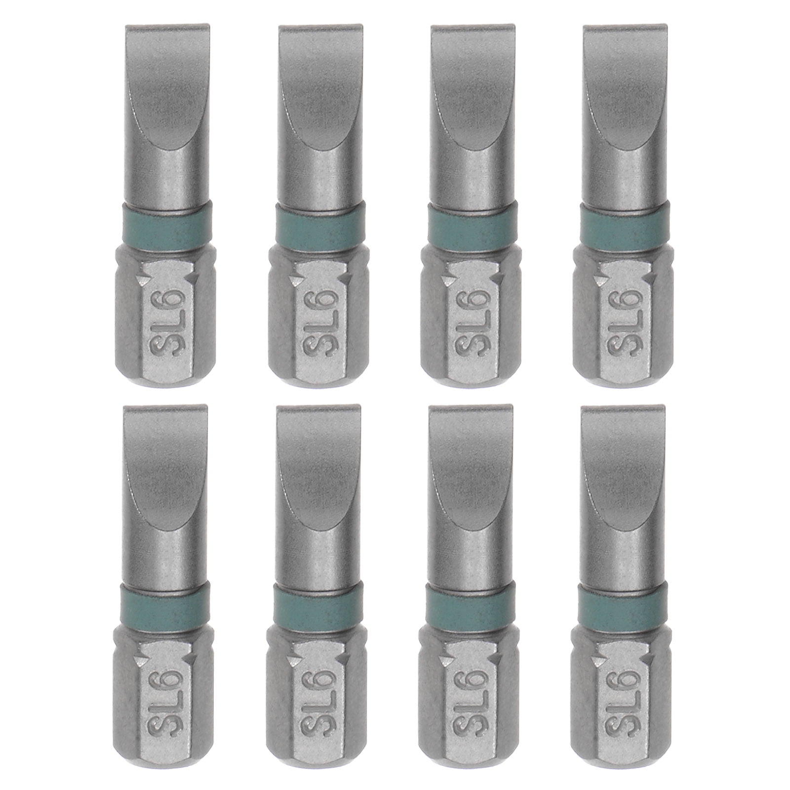 Unique Bargains 8pcs 6mm Slotted Hex Screwdriver Bit 1/4' Hex Shank 1 ...