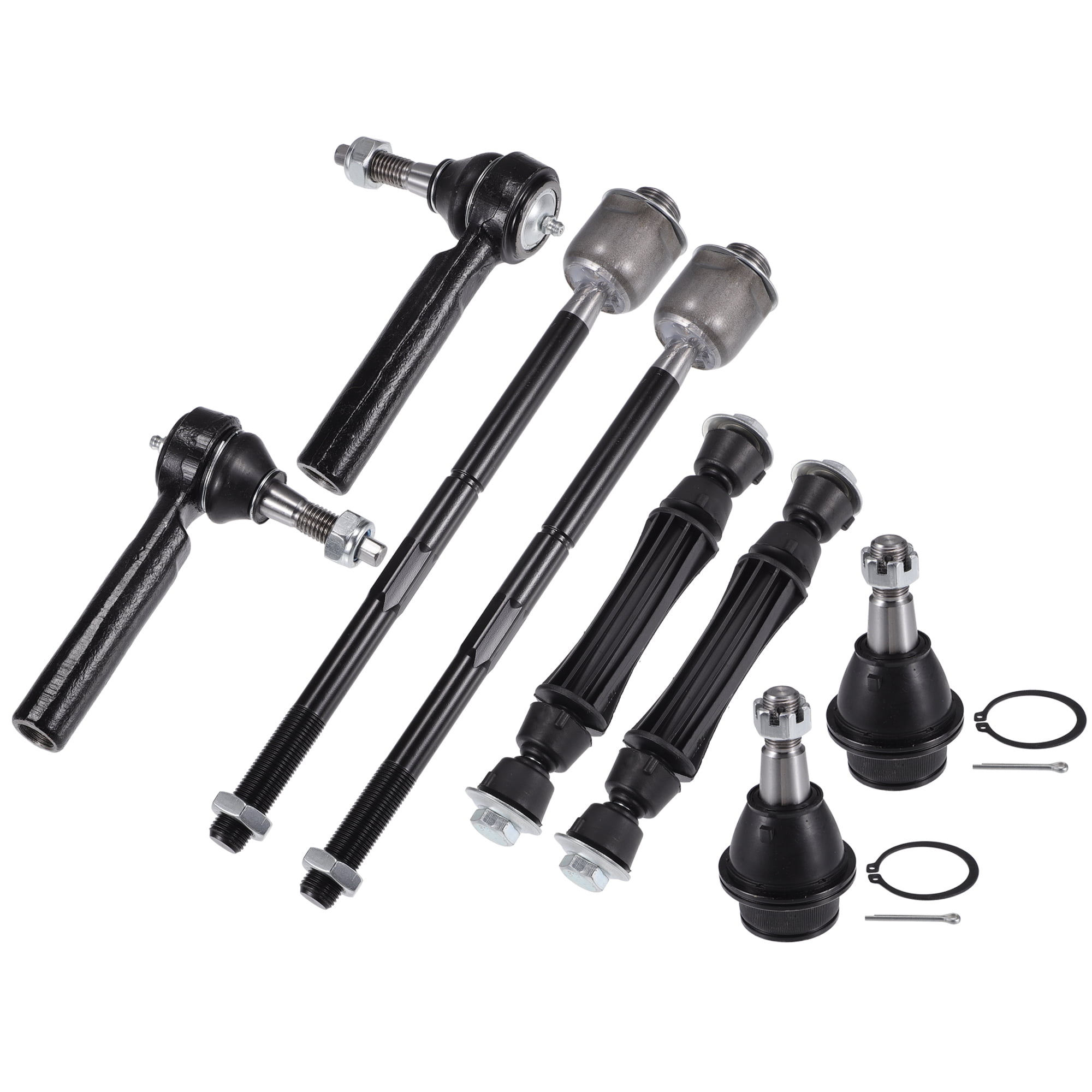 Unique Bargains 8pcs Front Suspension Kit Tie Rod End Sway Bar Link ...