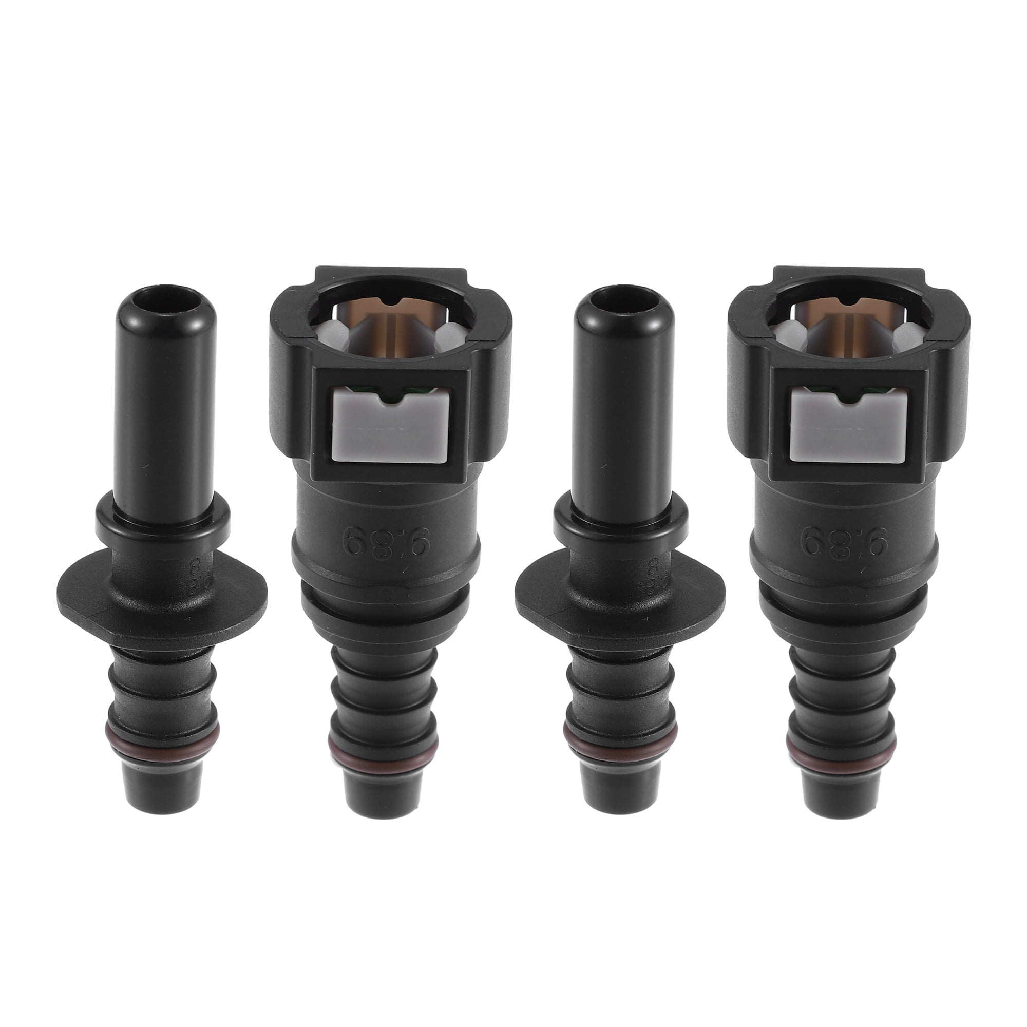 Unique Bargains 9.89mm SAE to 10.5mm Straight Fuel Line Hose Quick Release Connector Disconnect ...