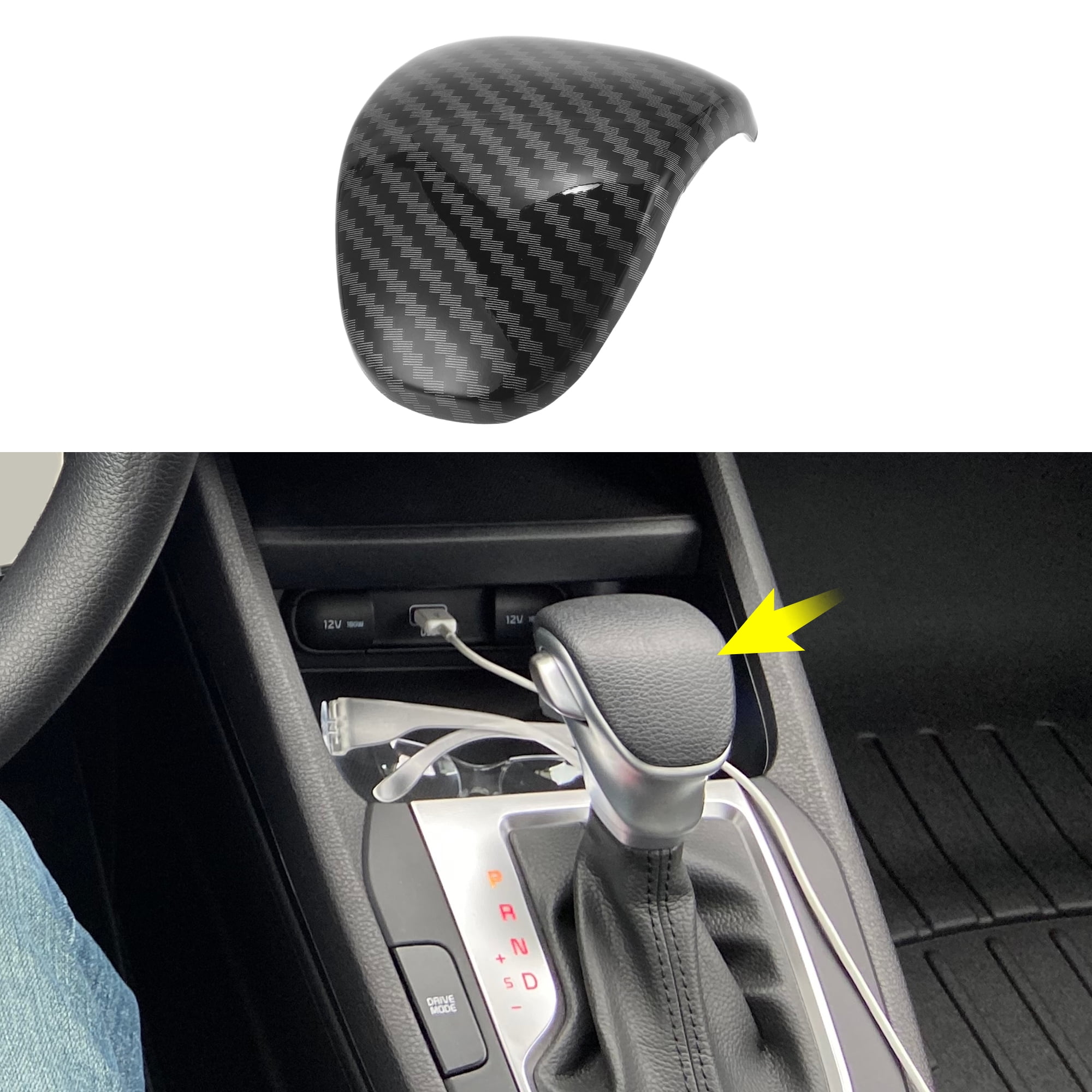 Unique Bargains ABS Gear Shift Knob Button Cover for Kia Forte Sorento ...