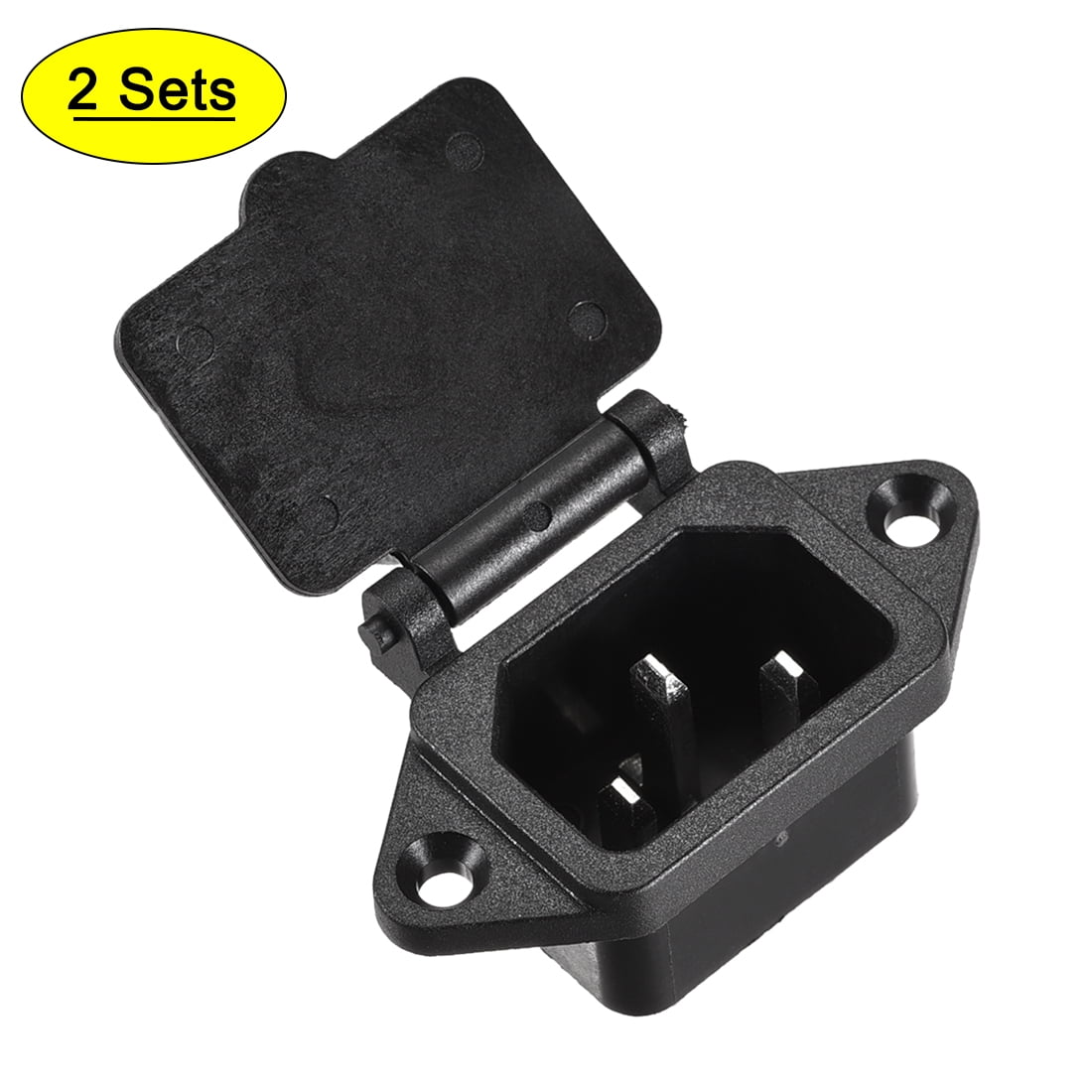 Unique Bargains AC 250V 10A IEC 320 C14 Panel Mount Plug Power ...