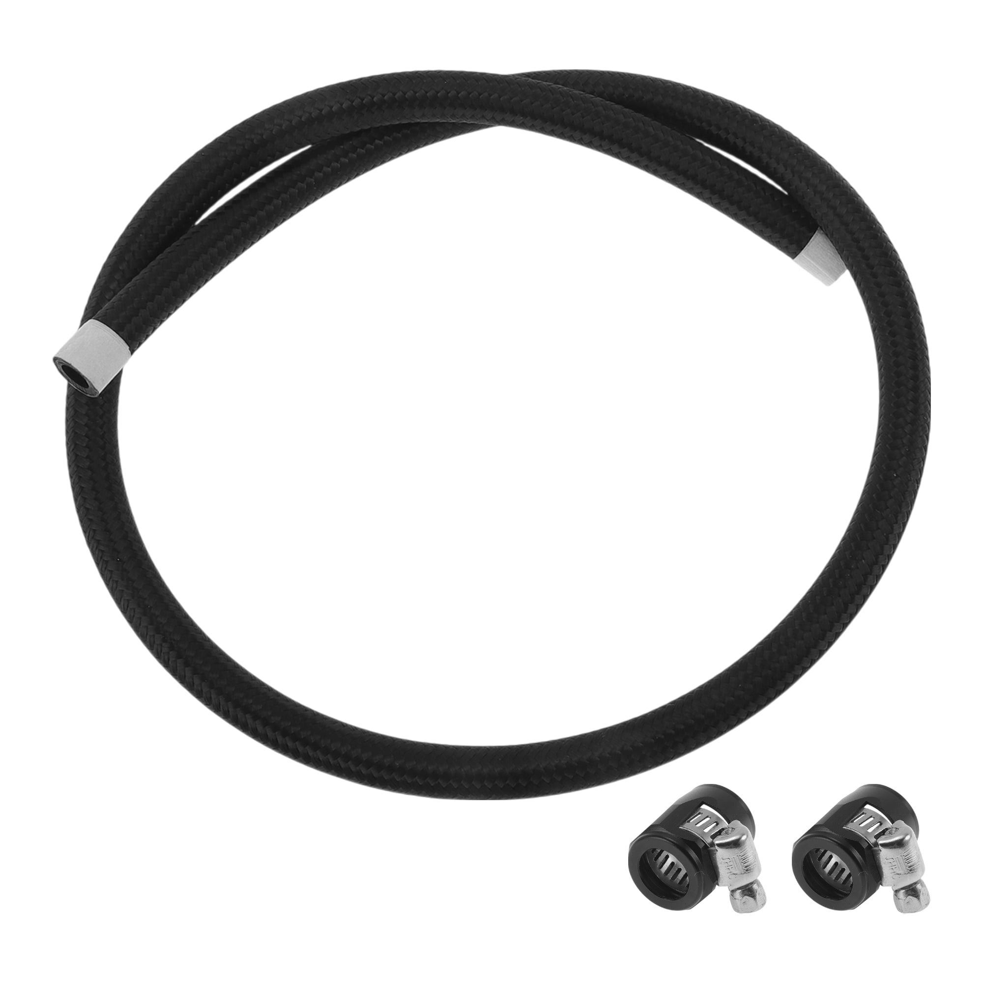 Unique Bargains AN-6 Fuel Line Kit 2.99Ft with 2 Pcs Black Clamps 1 Set ...