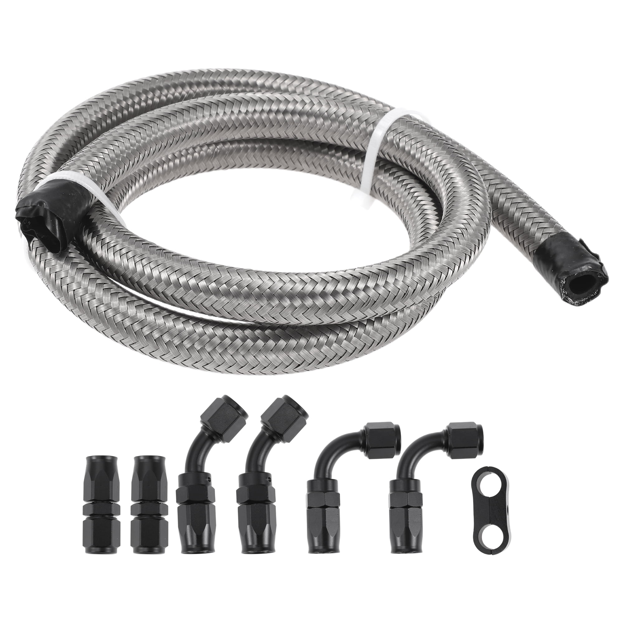 Unique Bargains AN-6 Fuel Line Kit 3ft Vacuum Hose Automotive Fuel Hose ...