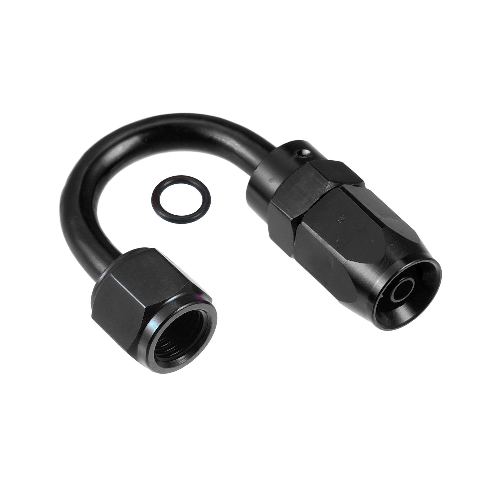 Unique Bargains AN4 Female Fuel Line Adapter Fittings Top 180 Degree ...