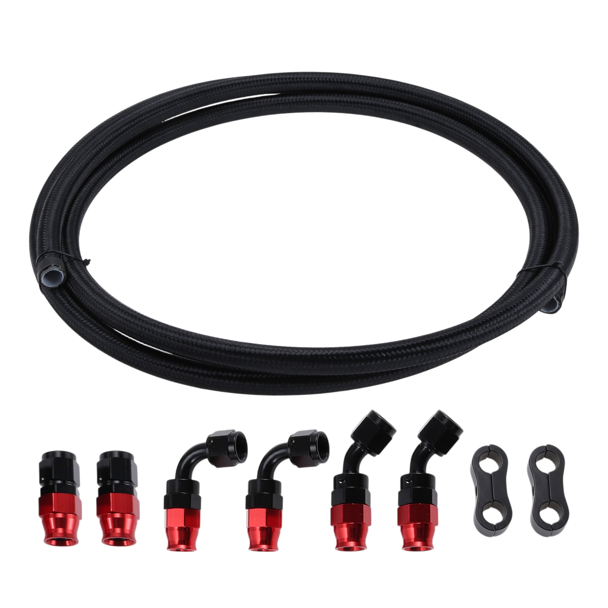 Unique Bargains AN8 Fuel Line Kit 10ft Vacuum Hose Automotive Fuel Hose ...