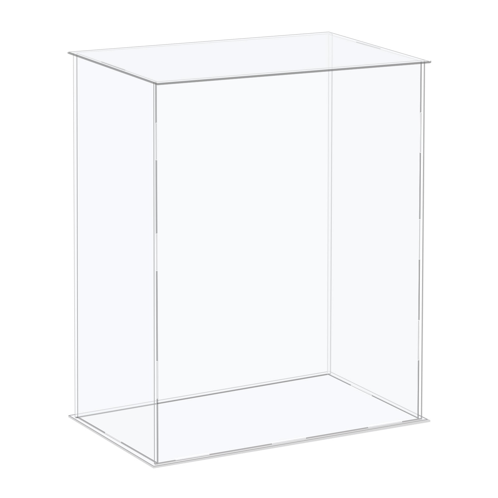 Unique Bargains Acrylic Display Case Plastic Box Cube Storage Box Clear ...