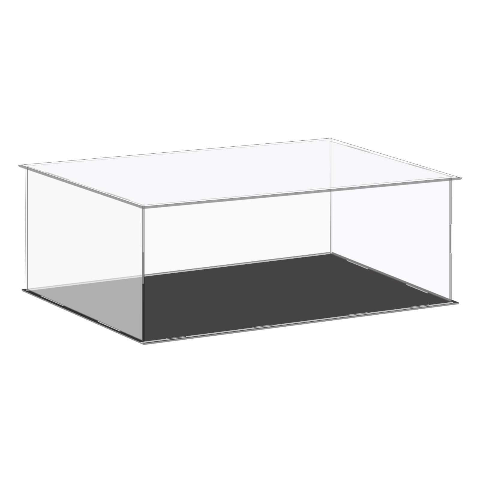 Unique Bargains Acrylic Display Case Plastic Box Cube Storage Box Clear ...
