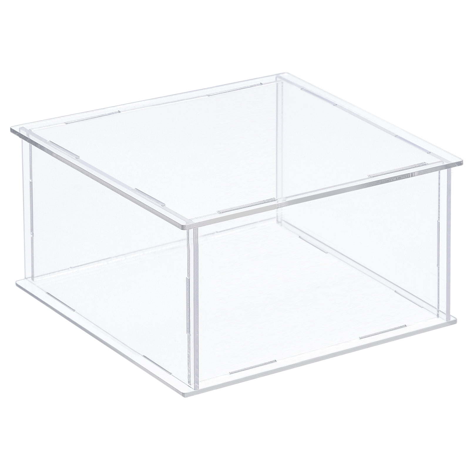 Uxcell Acrylic Display Case Plastic Box Cube Storage Box Assemble ...