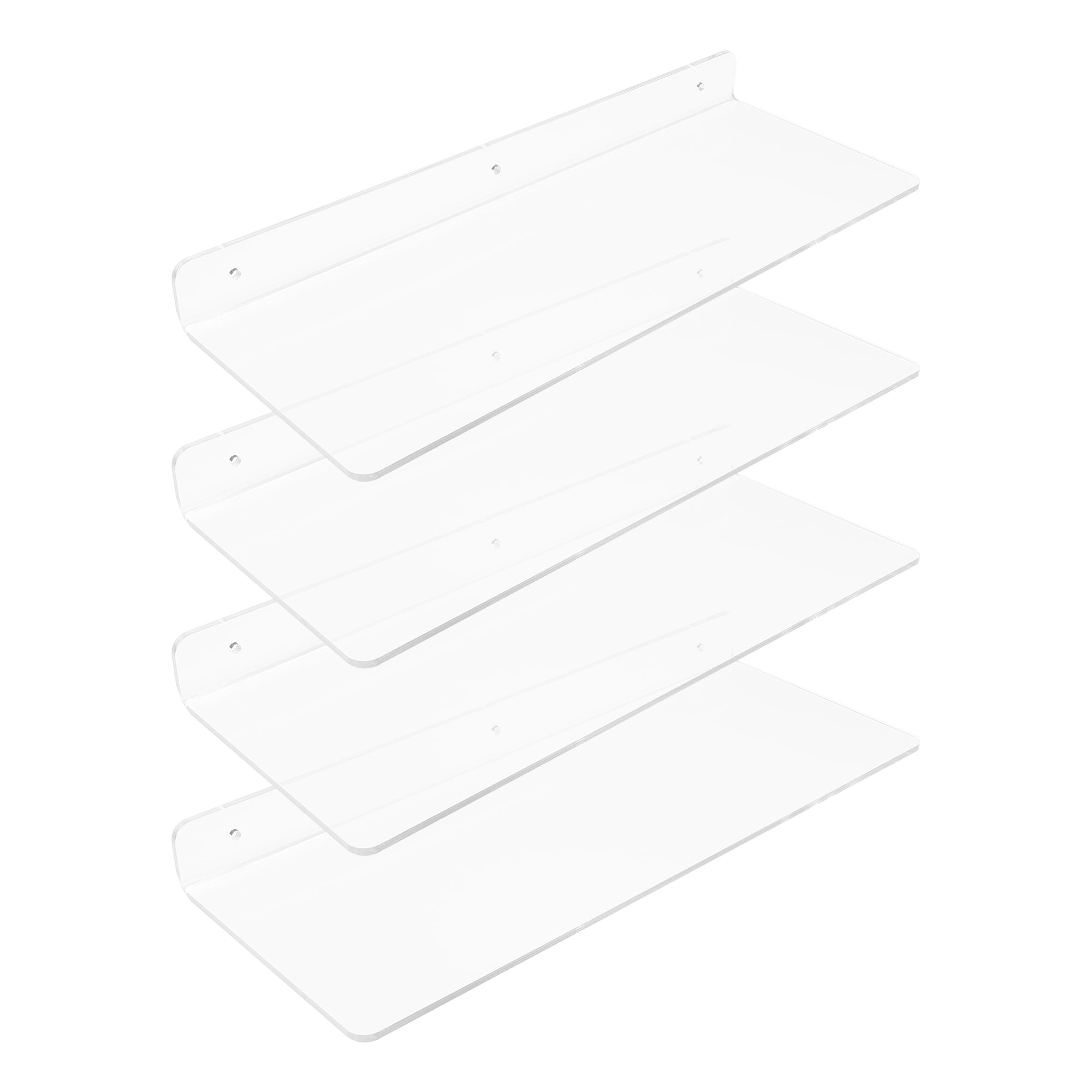 Unique Bargains Acrylic Floating Shelves for Wall Clear Acrylic Shelves ...