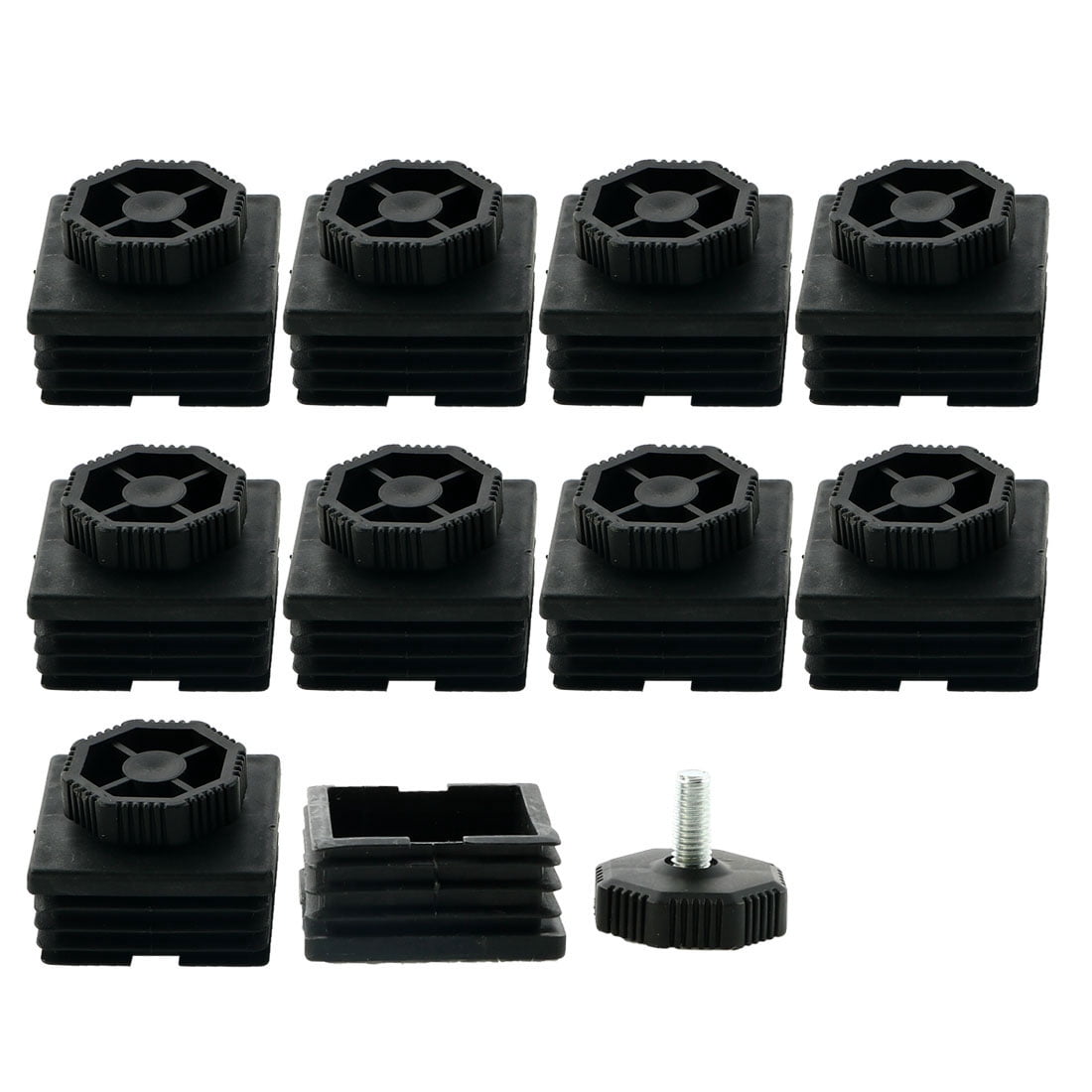Unique Bargains Adjustable Leveling Feet 50 x 50mm Square Insert Kit ...