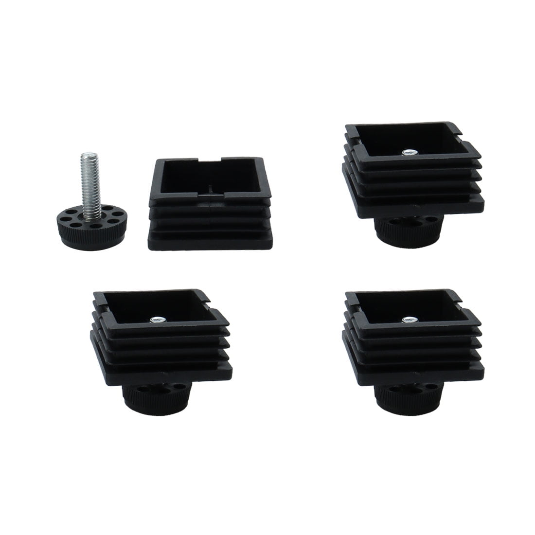 Unique Bargains Adjustable Leveling Feet 50 x 50mm Square Inserts ...