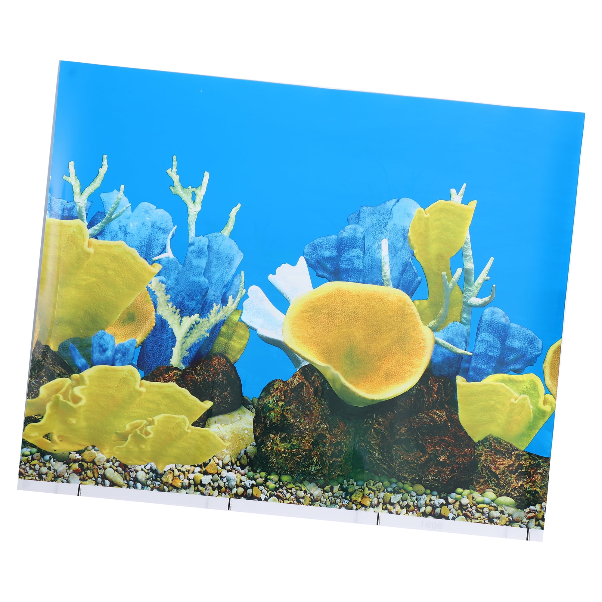 Unique Bargains Aquarium Fish Tank Background Poster Double-sided Fish ...