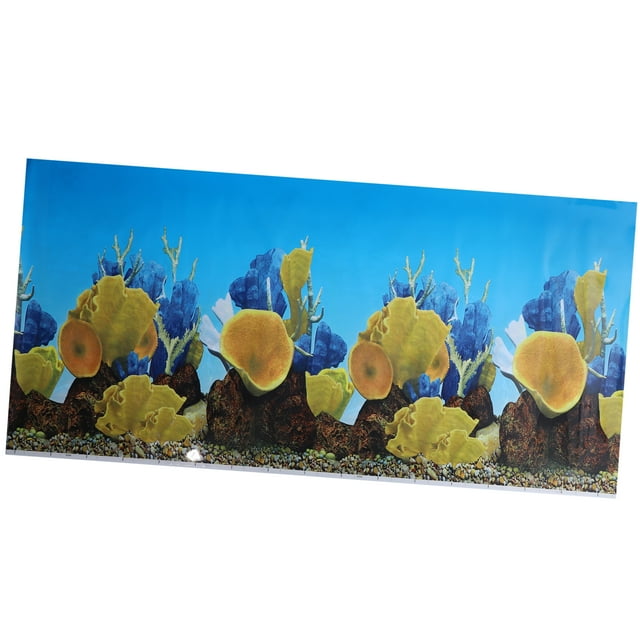 Unique Bargains Aquarium Fish Tank Background Poster Double-sided Fish ...