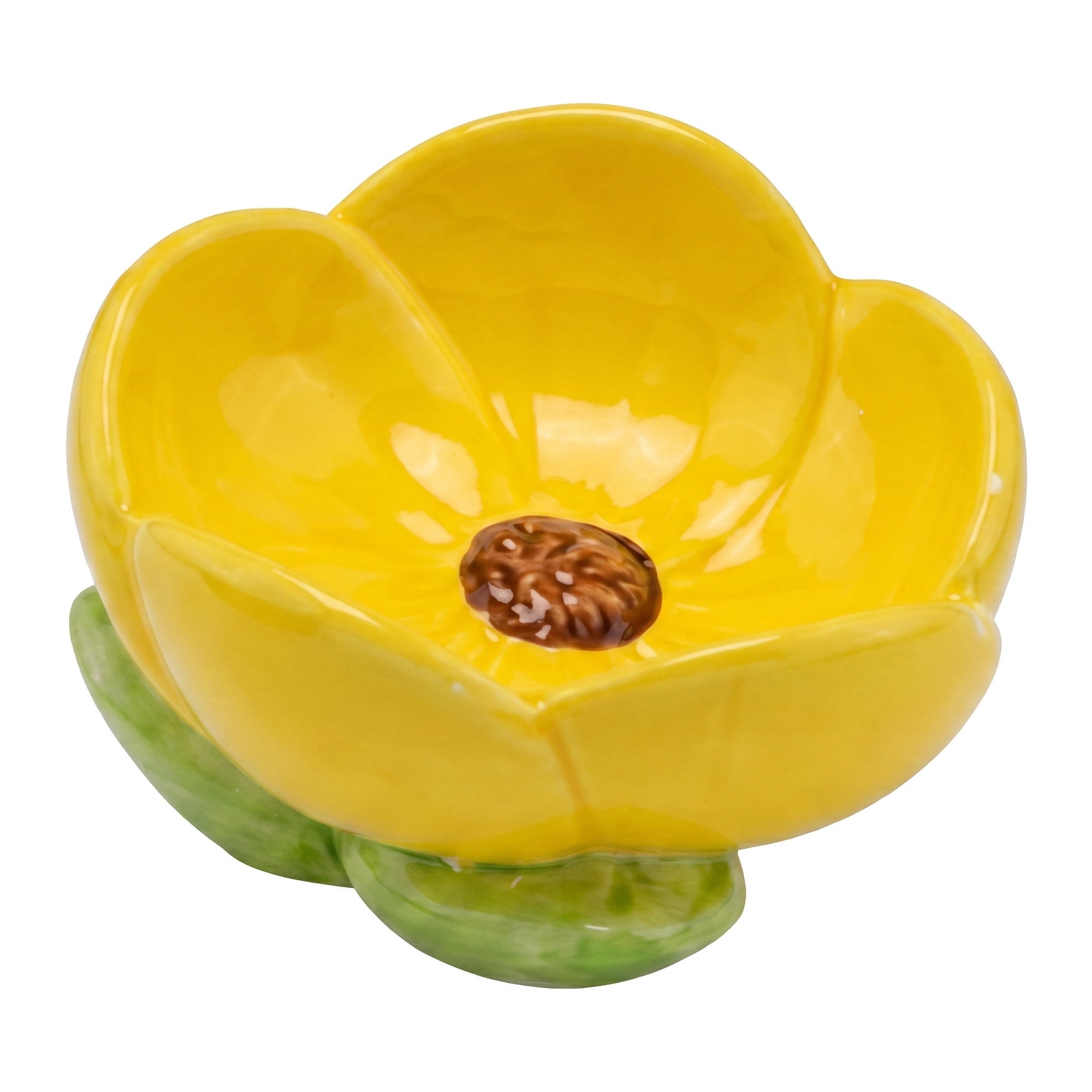 Unique Bargains Artistic Ceramic Box Floral Storage Jar with Lid Yellow ...