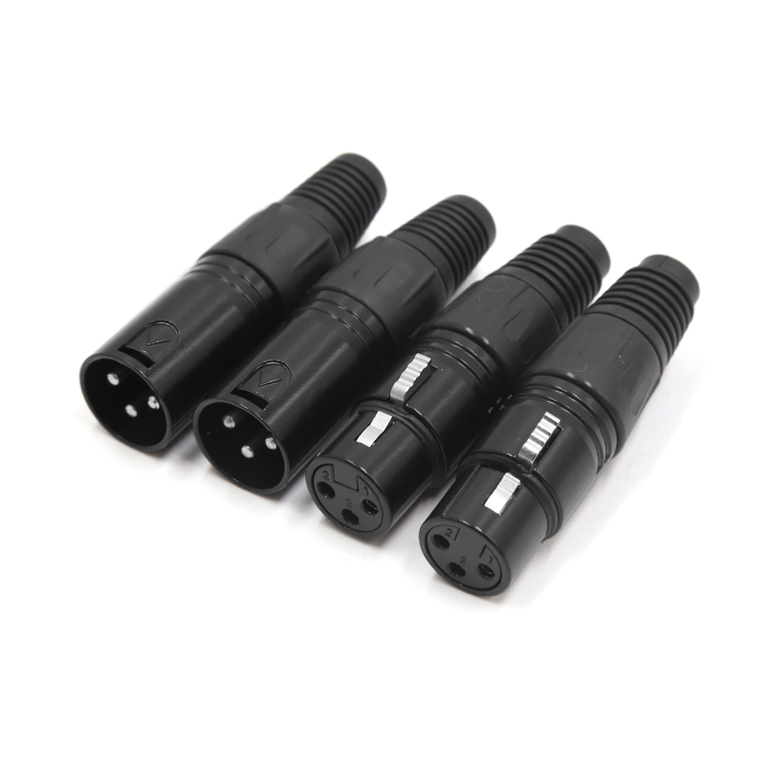 Unique Bargains Audio Microphone MIC Connector Adapter Set 4 Pcs XLR 3 ...