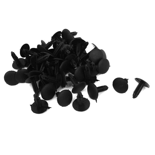 Unique Bargains Automobile Black Plastic Rivets Door Retainer Clips ...