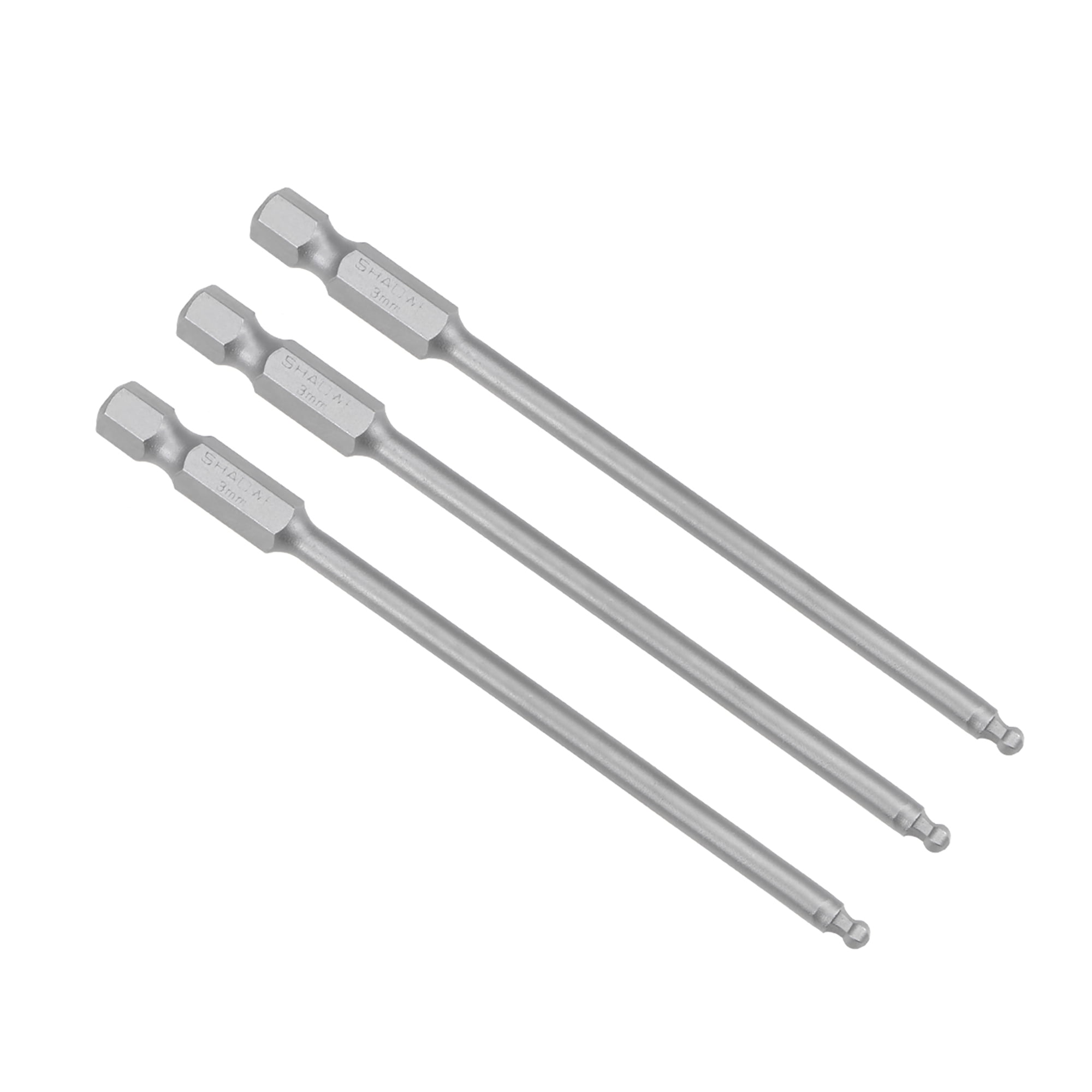 Unique Bargains Ball End Hex Screwdriver Bits S2 Alloy Steel 1/4Inch ...