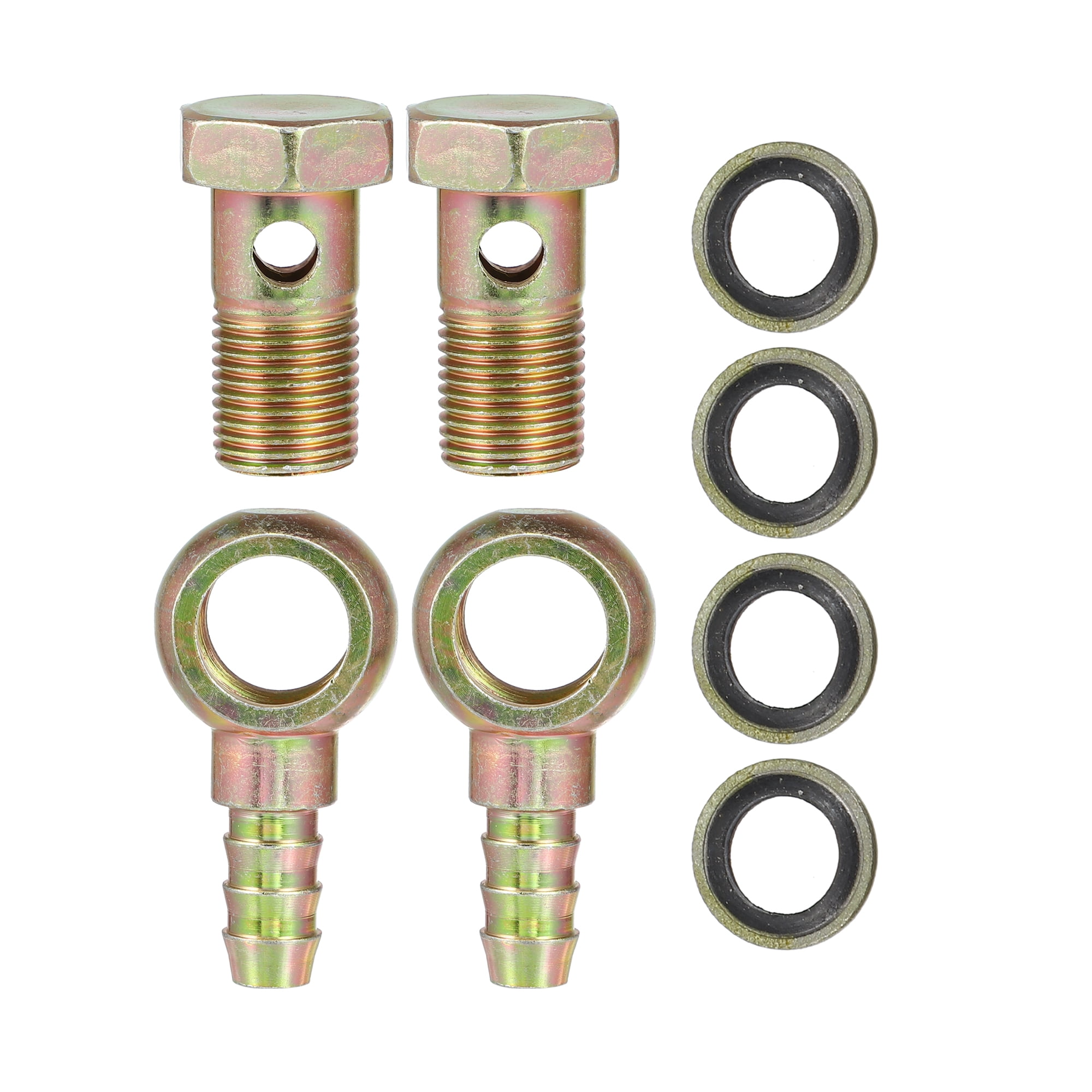 Unique Bargains Banjo Bolt M16x1.5 12mm Banjo Hose Barb Bolt Fittings ...