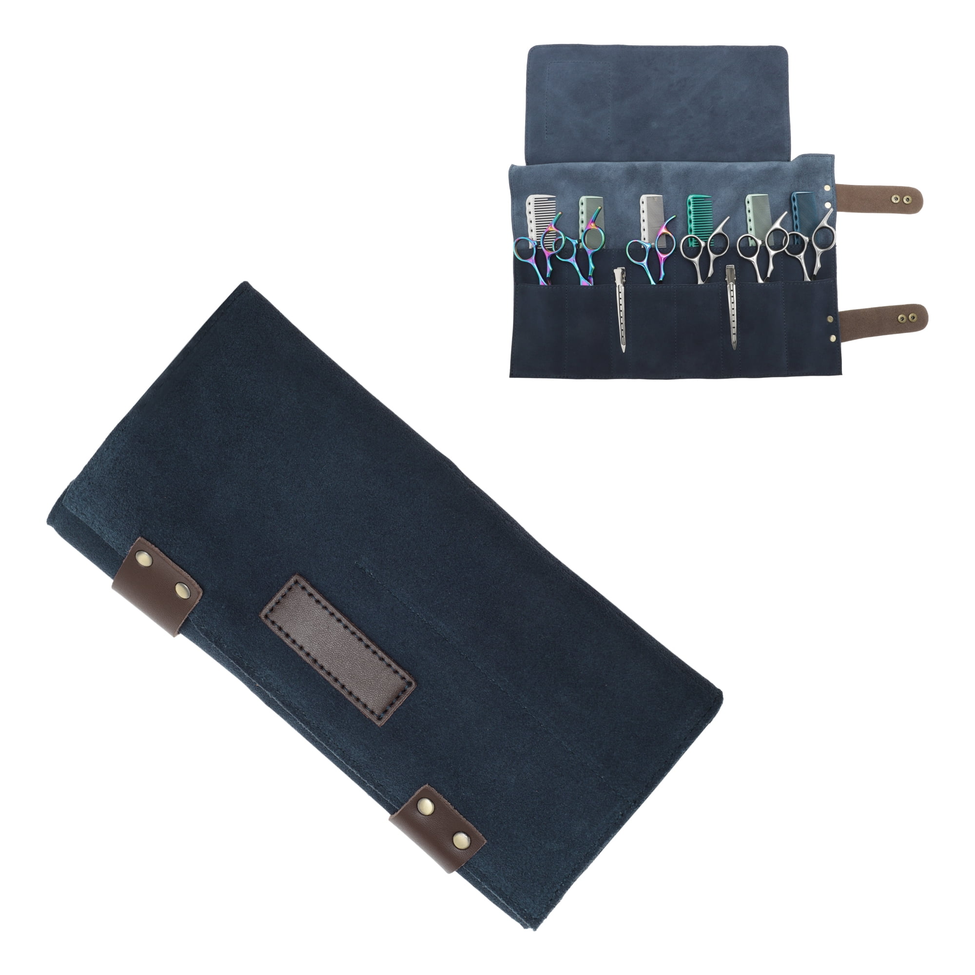 Unique Bargains Barber Scissors Bag Roll Up Durable & Foldable Salons ...