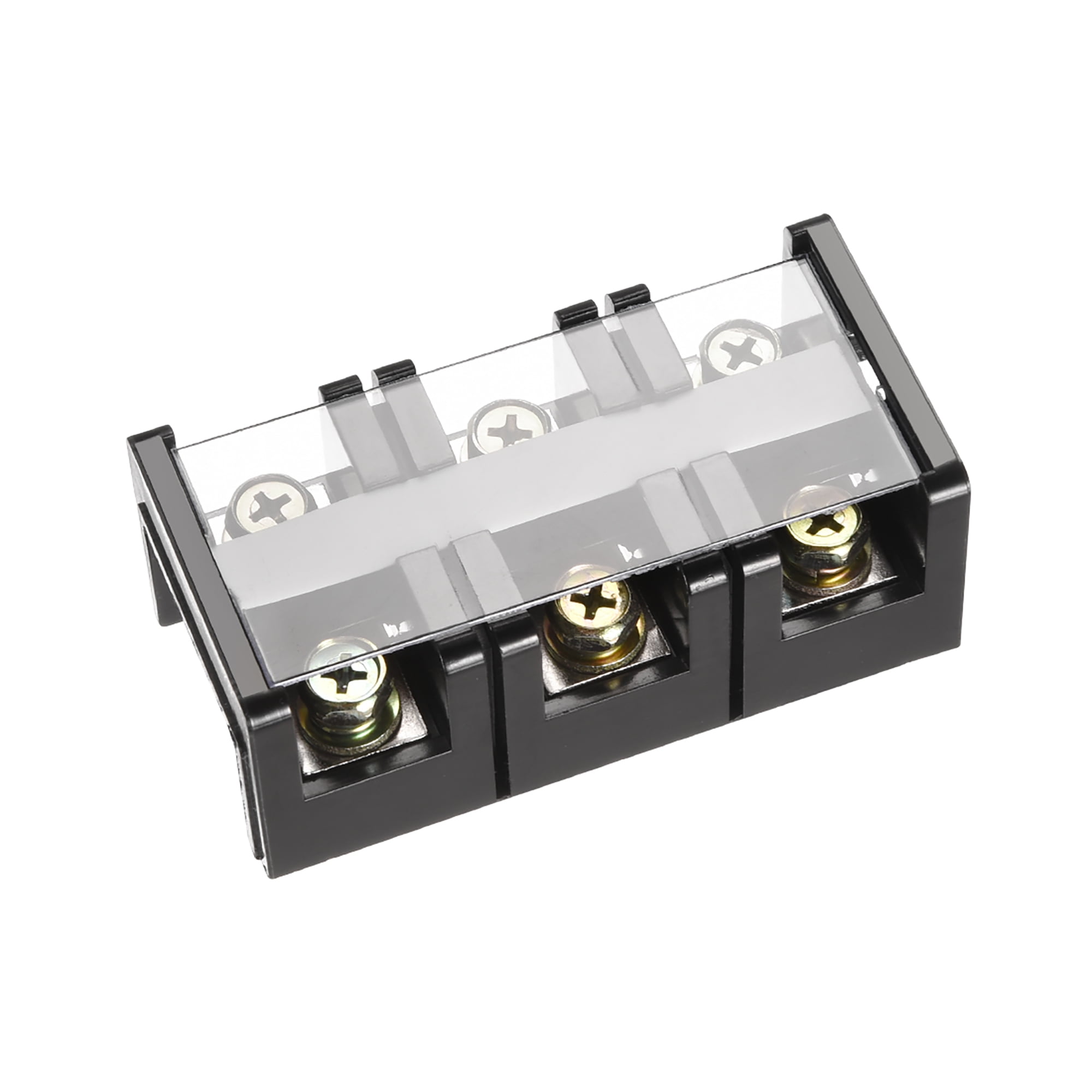 Unique Bargains Barrier Terminal Block 600V 60A 3 Positions Dual Row ...