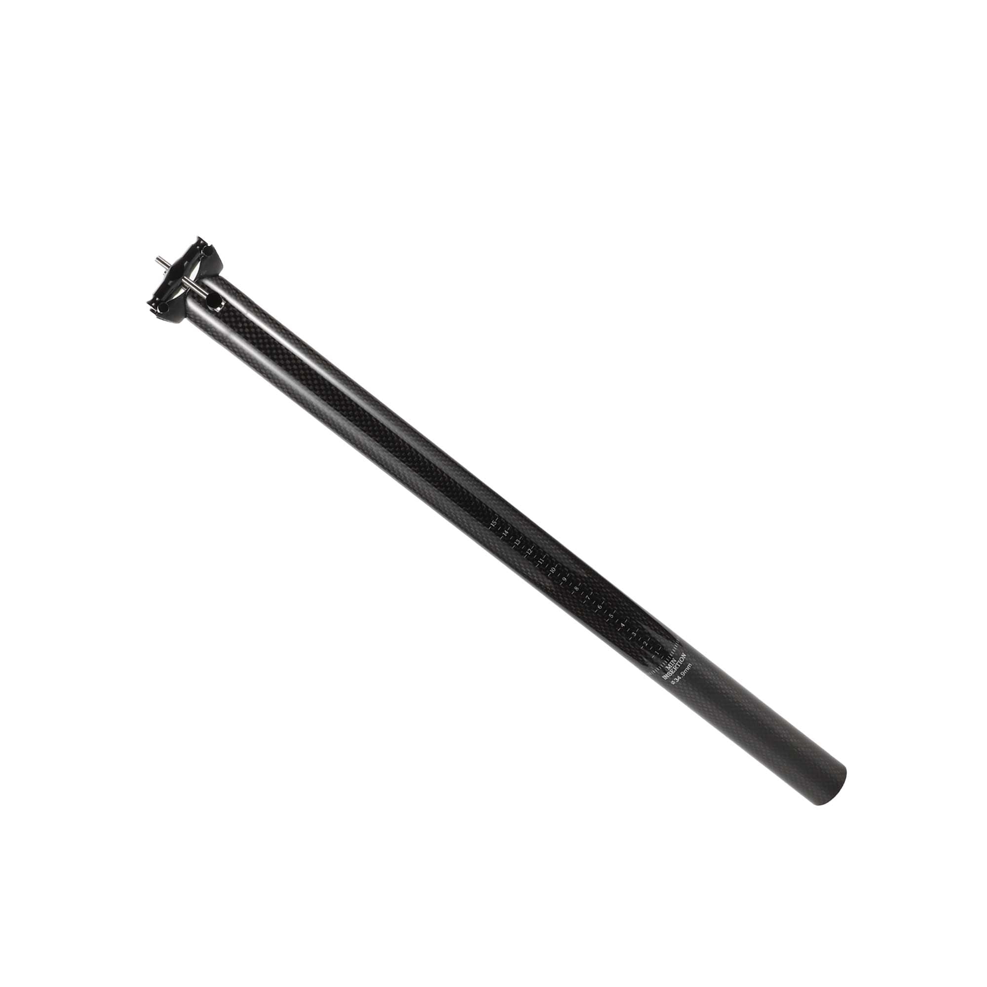 Unique Bargains Bike Suspension Seatpost 34.9x500mm Saddle Post Seat Gloss Black Carbon Fiber ...