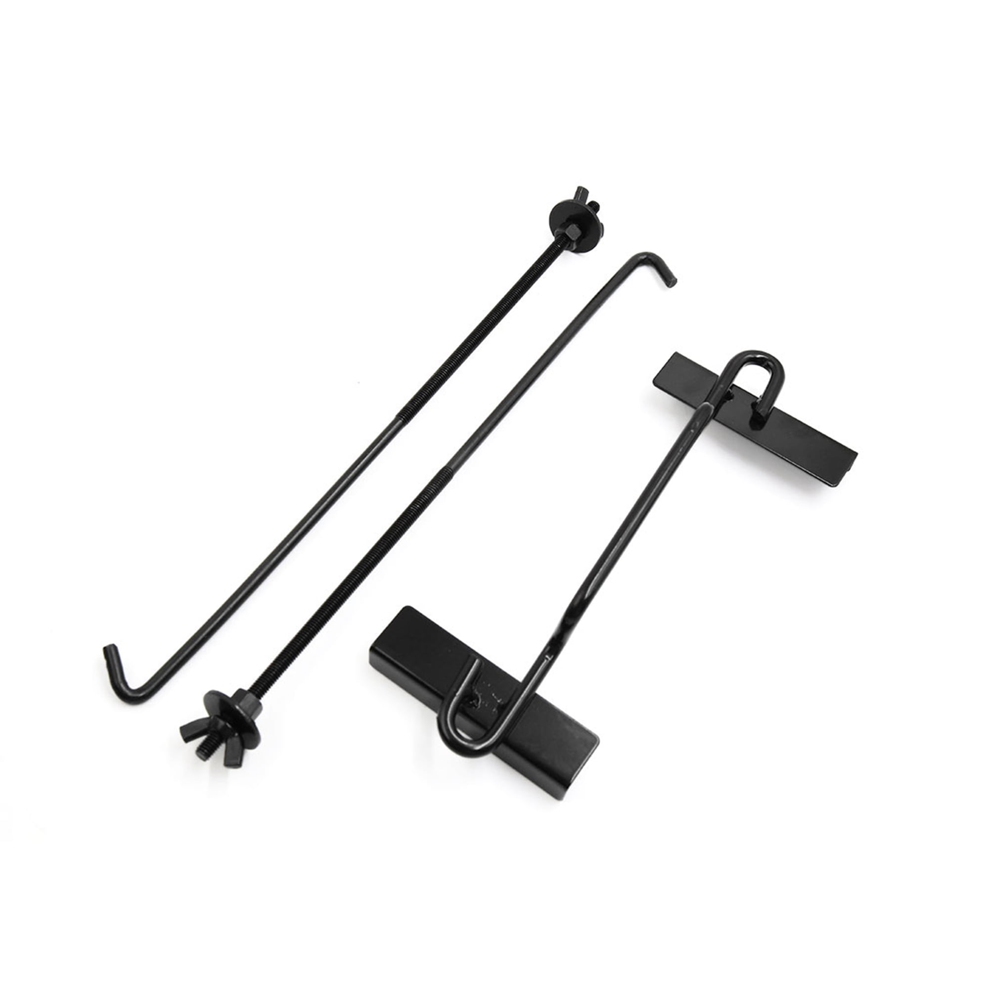 Unique Bargains Black Adjustable Battery Hold Down Bolts Clamp Bracket ...