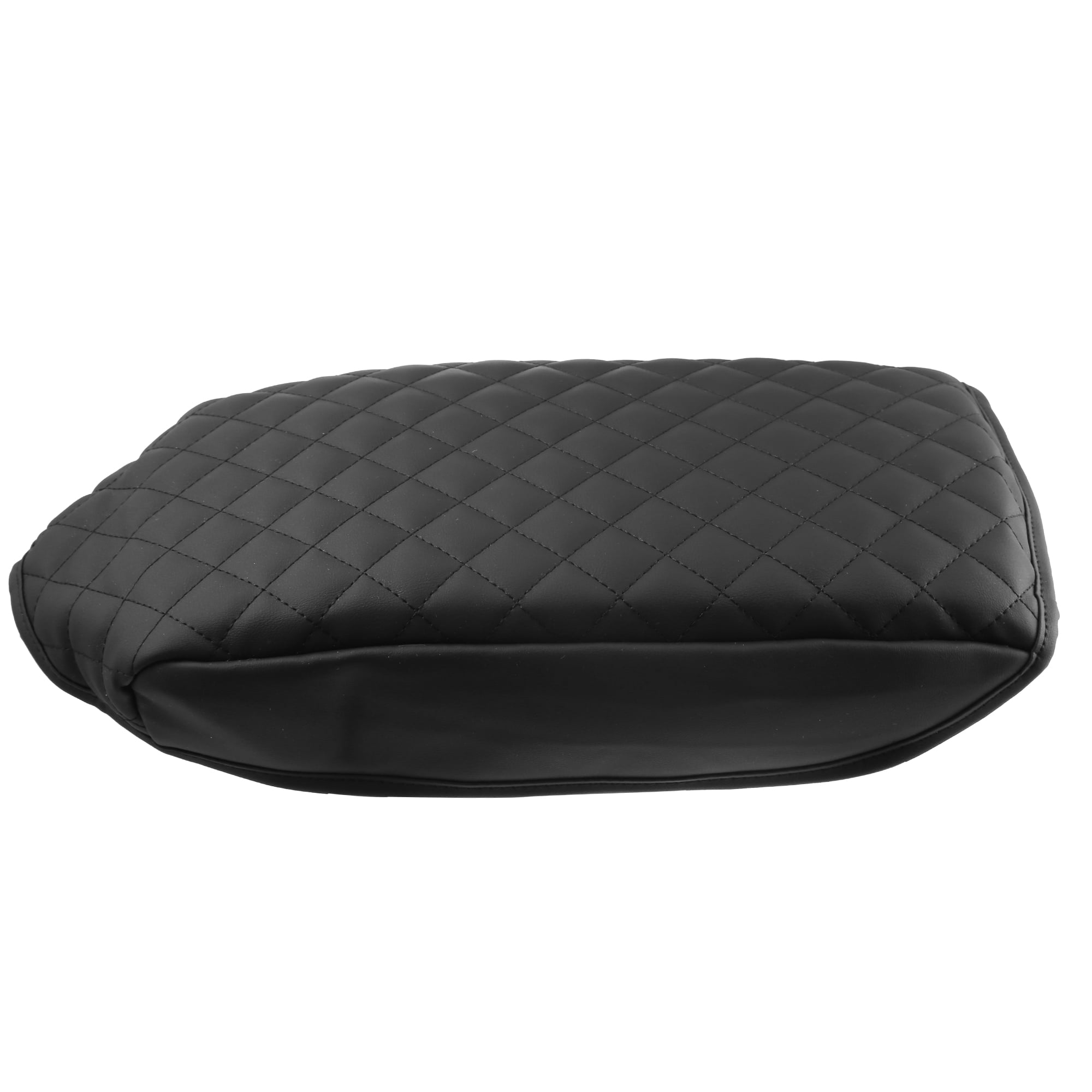 Unique Bargains Black Faux Leather Center Console Cover Pad Armrest ...