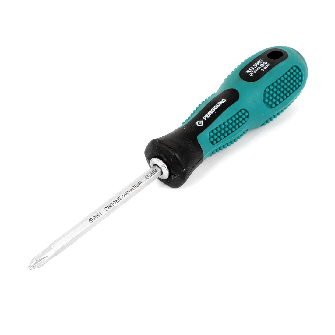 Unique Bargains Black Green Handgrip Two Way Slotted PH1 Screwdriver ...