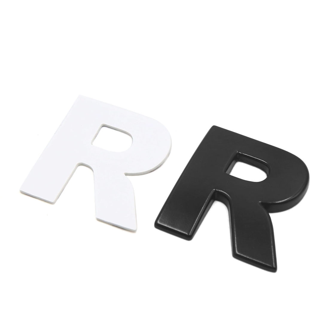Unique Bargains Black Metal R Letter Shaped Alphabet Sticker Emblem ...