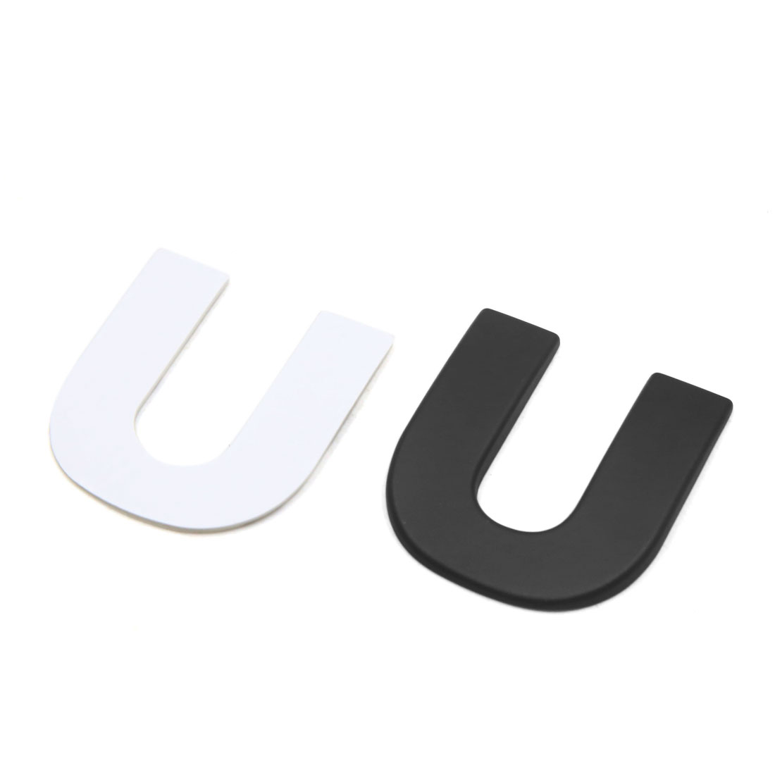 Unique Bargains Black Metal U Letter Shaped Alphabet Sticker Emblem ...
