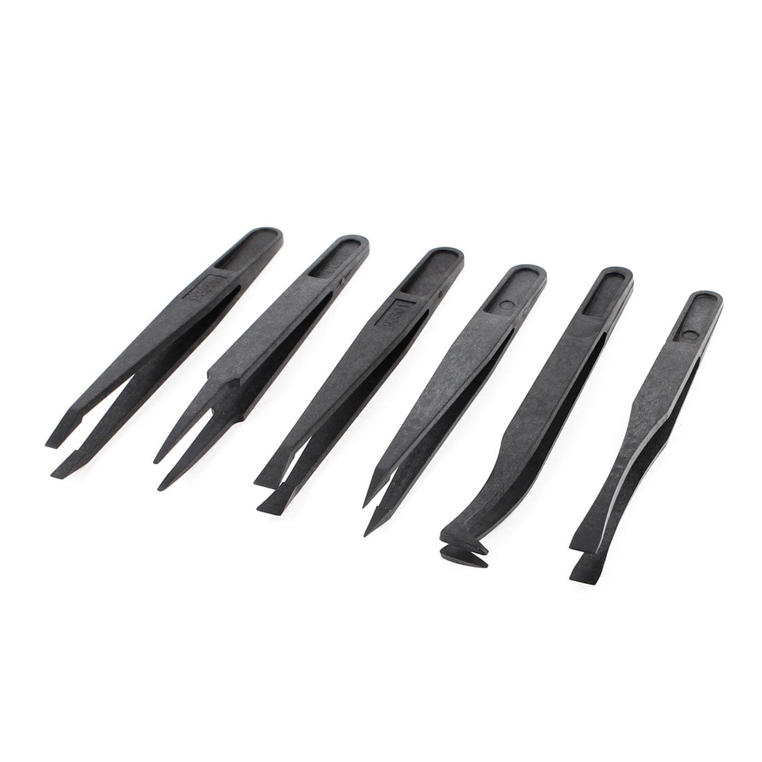 Unique Bargains Black Plastic Anti-static Flat Curved Pointed End ...