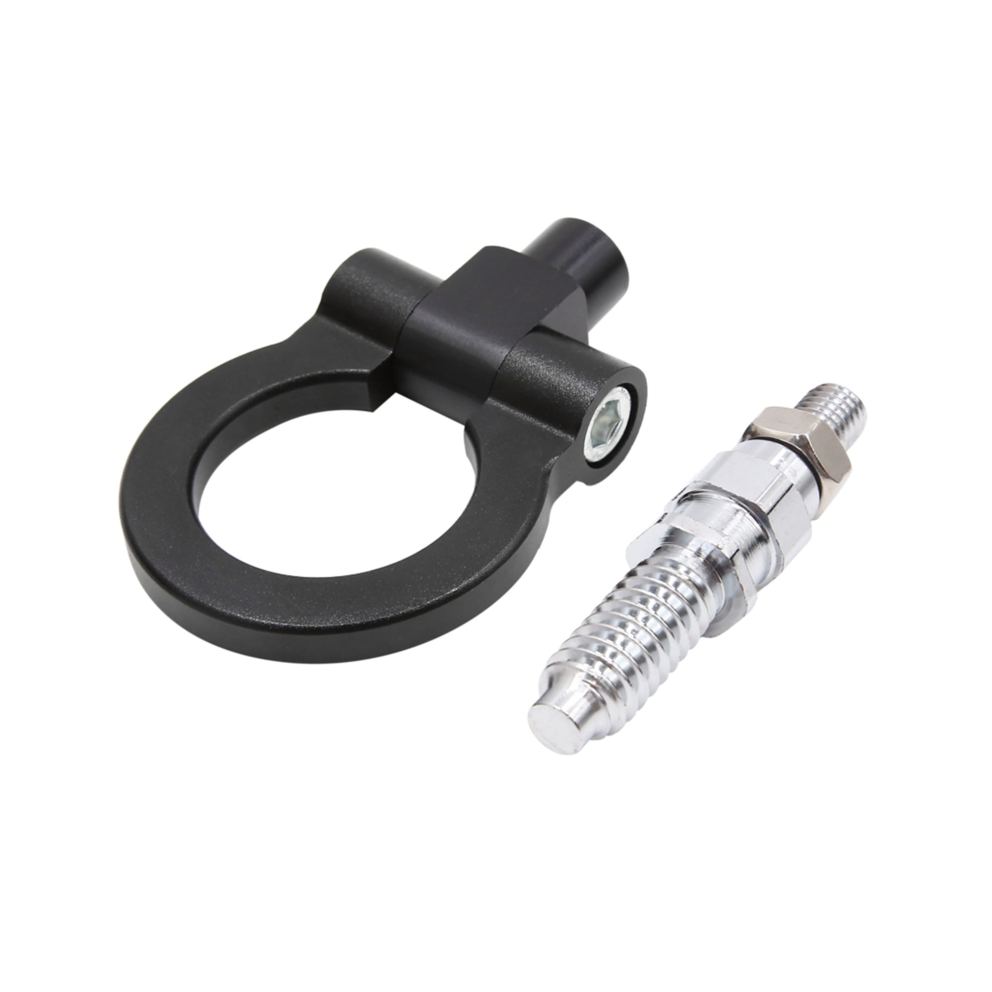 Unique Bargains Black Racing Screw On Tow Towing Hook Trailer Ring for ...