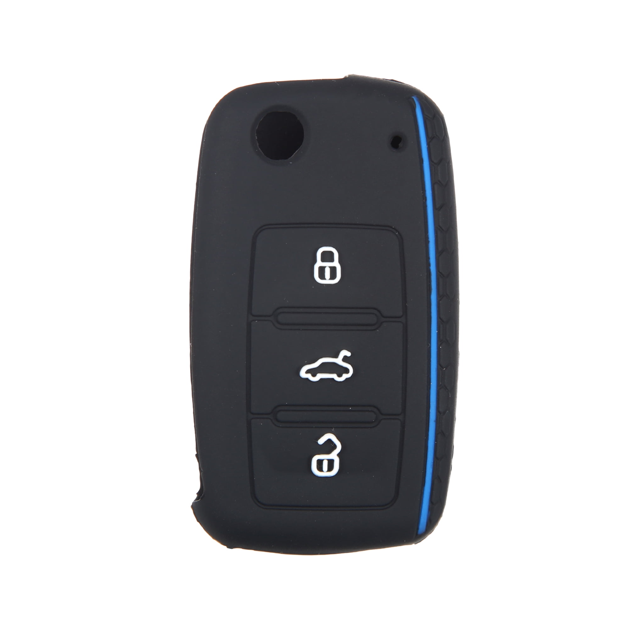 Unique Bargains Black Silicone Car Remote Control Key Fob Shell ...