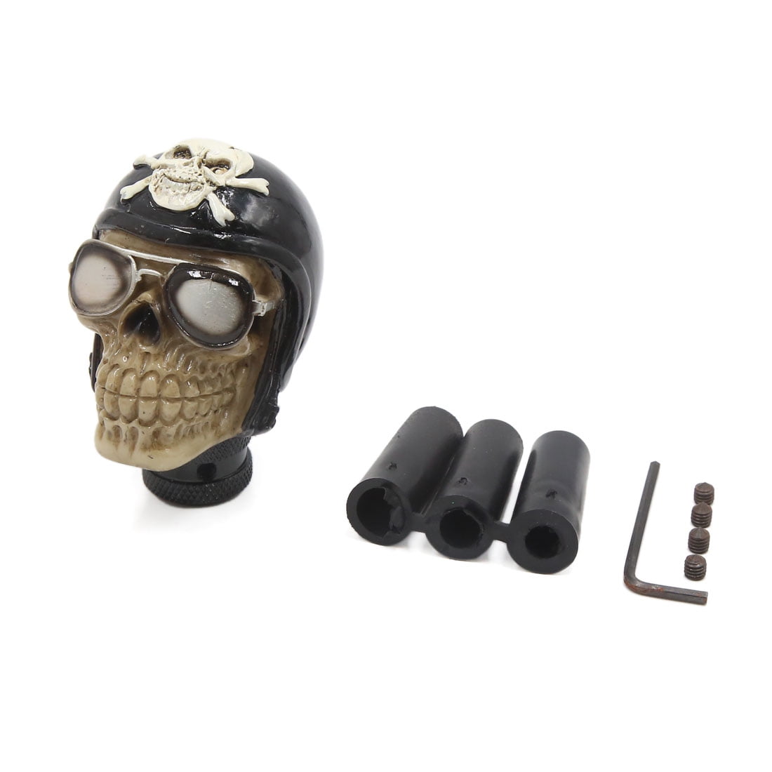 Unique Bargains Black Skull Head Shaped Manual Stick Gear Shift Knob ...