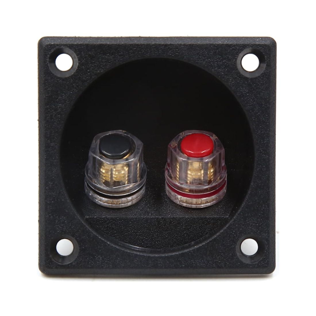 Unique Bargains Black Square Shape Binding Post Speaker Box Double ...