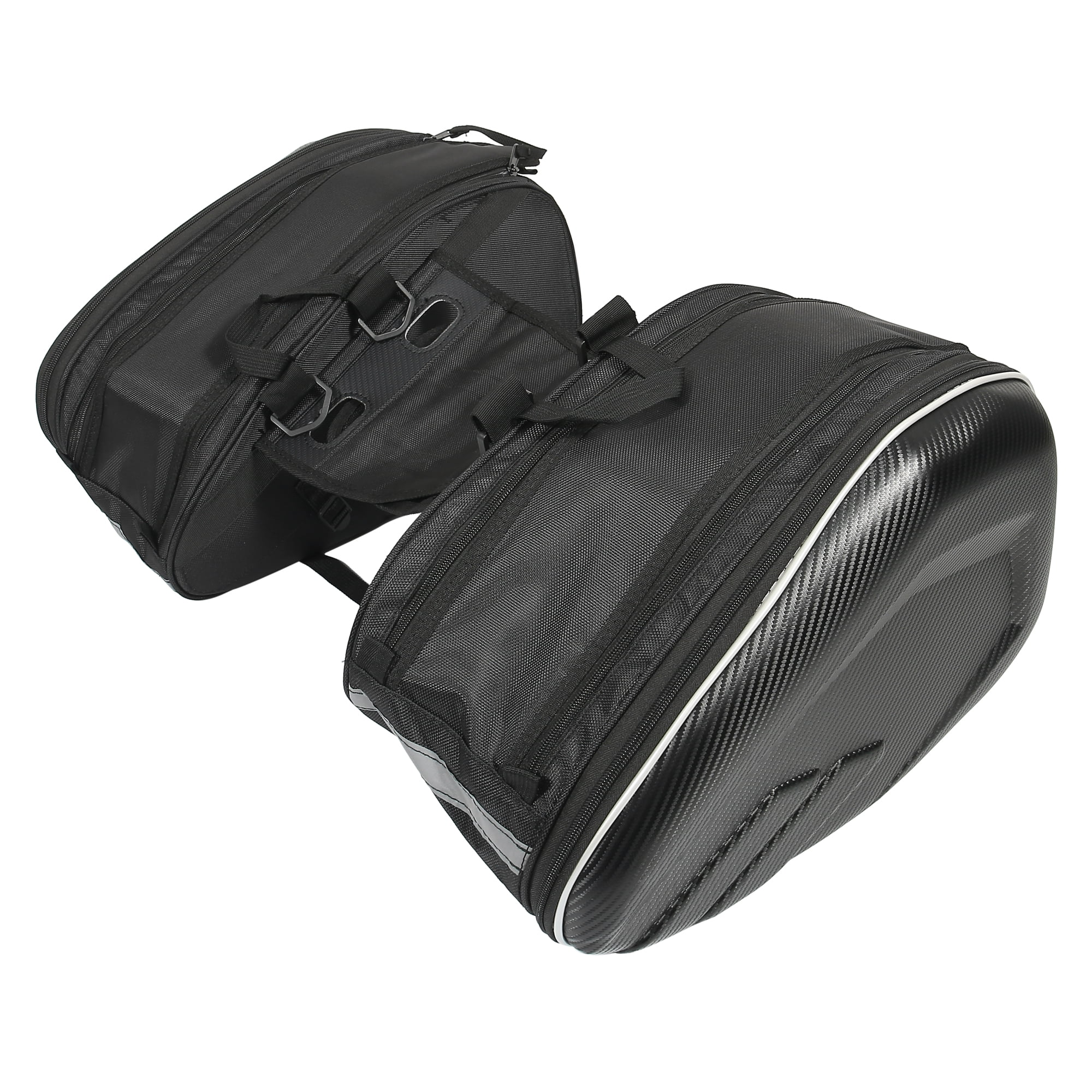 Unique Bargains Black Universal Motorcycle Saddlebag Side Tool Bags ...