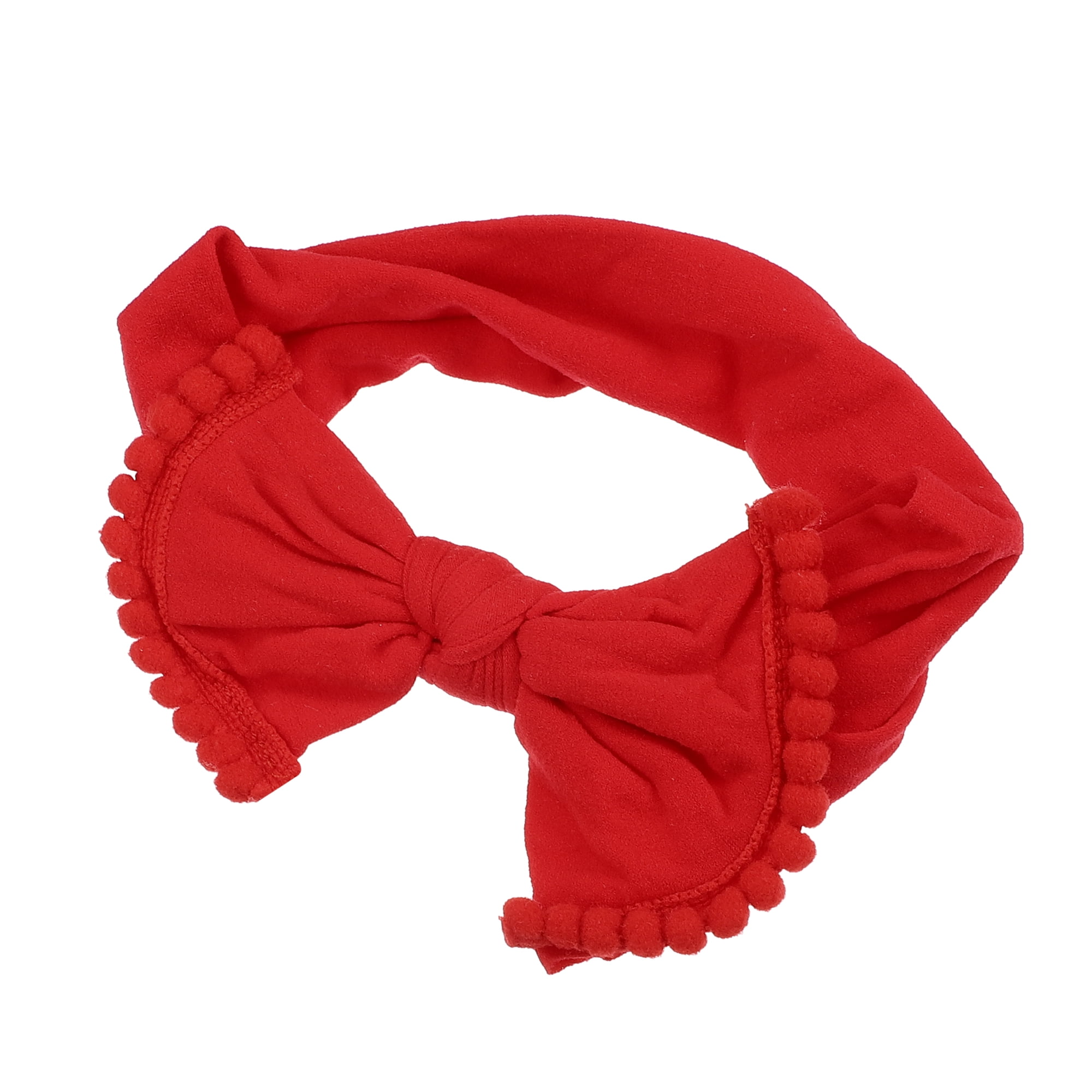 Unique Bargains Bow Fashion Cute Cotton Headband Hair Band 6.3 Inch Red ...