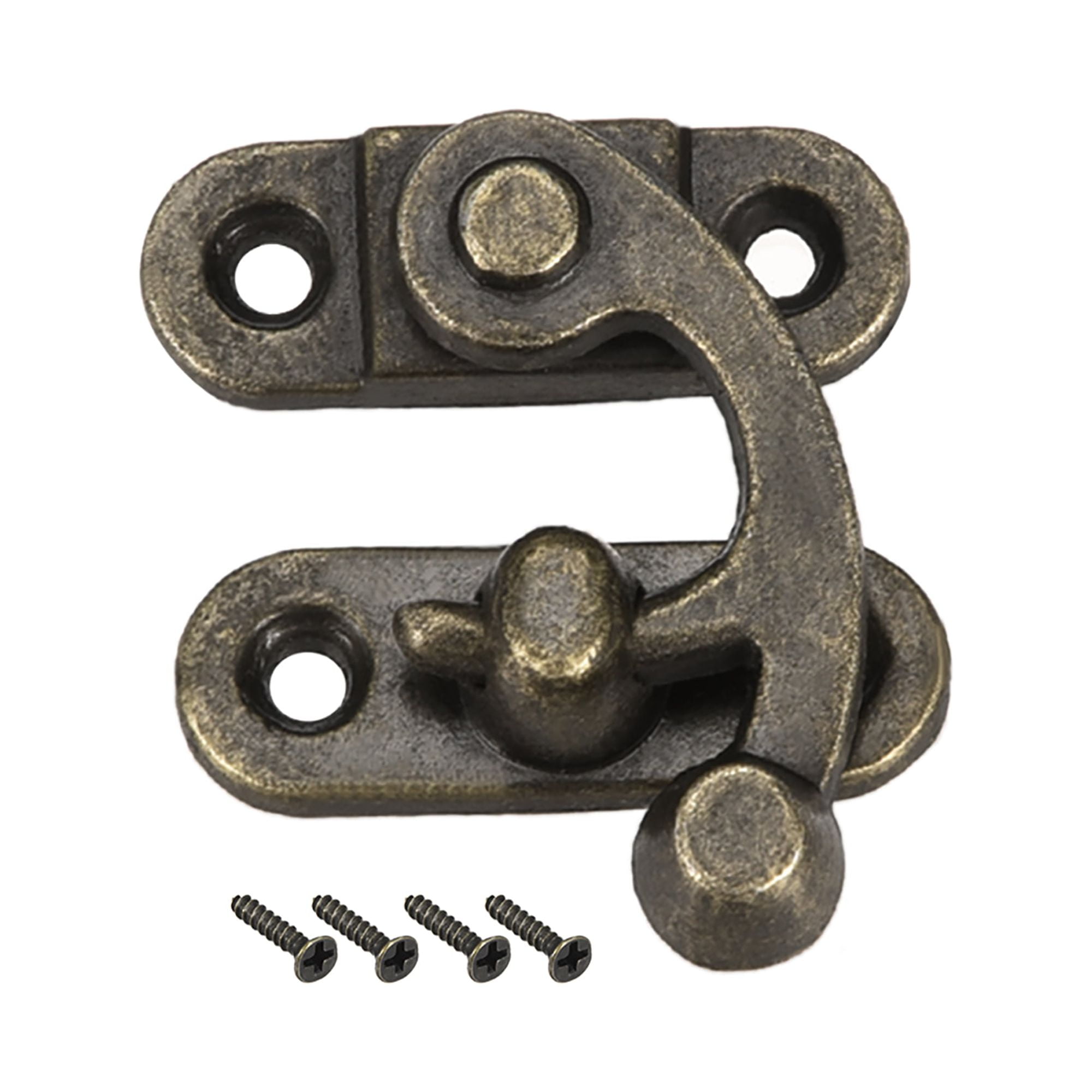 Unique Bargains Box Right Latch Hook Hasp Catch Lock Bronze Tone 2Pcs ...
