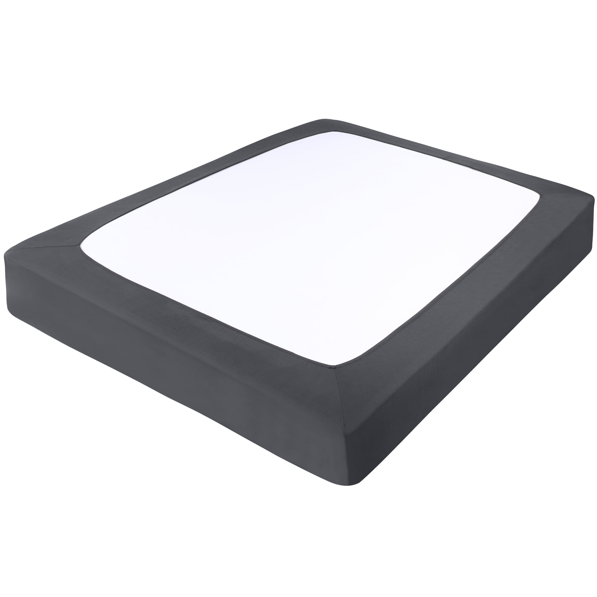 Unique Bargains King Box Spring Cover Slate Grey Stretchy Polyester Fit ...