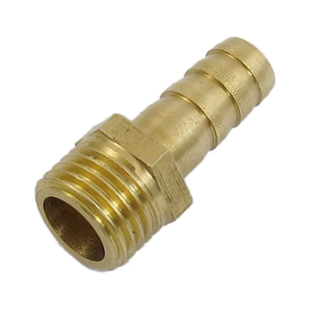 Unique Bargains Brass 8mm Barb x 13mm Male Thread Straight Coupler for ...
