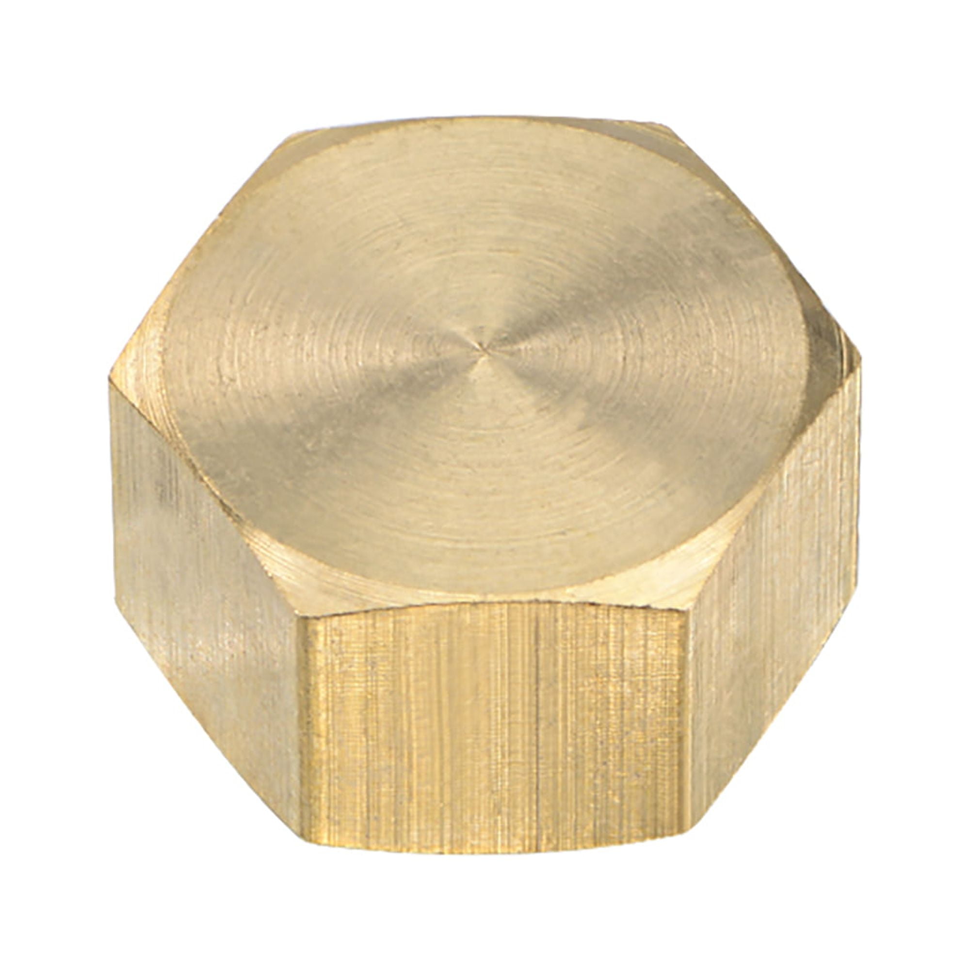 Unique Bargains Brass Cap G3/8 Female Pipe Fitting Hex Compression Stop ...