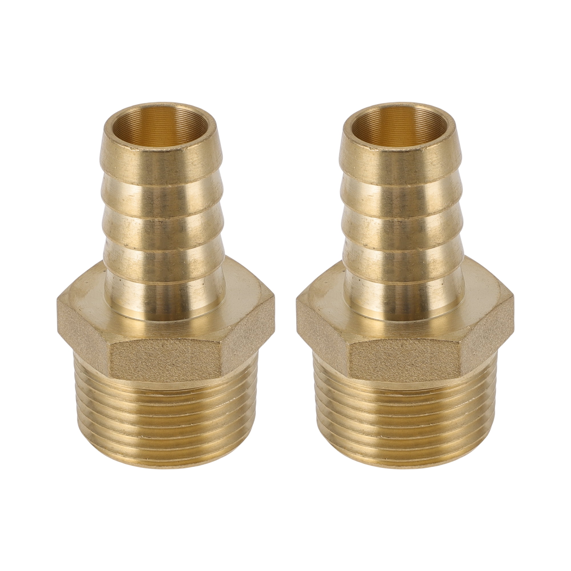 Unique Bargains Brass Hose Barb Fittings 15.9mm 3/4"NPT Male Thread ...