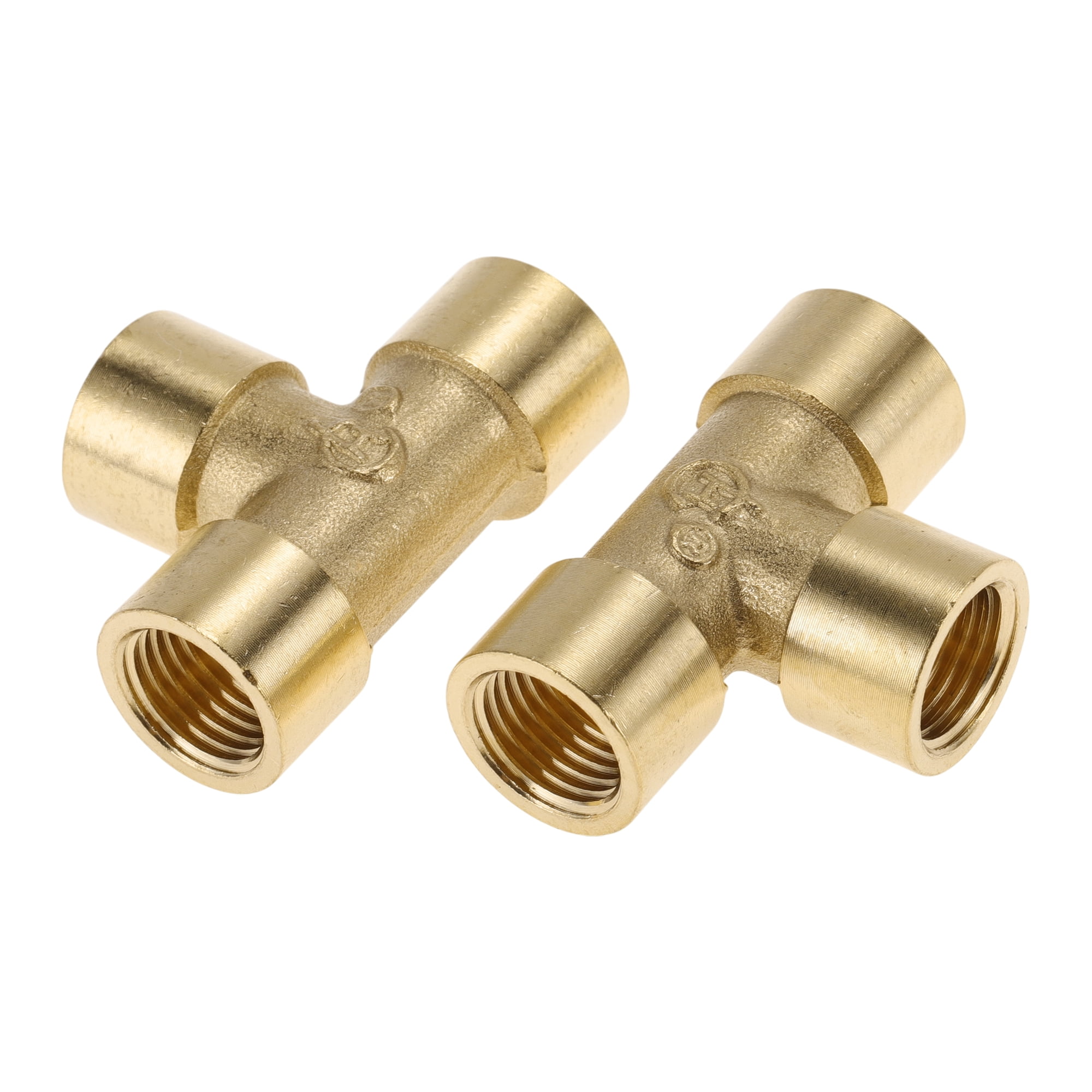 Unique Bargains Brass Pipe Fitting 1/4"Female T Shaped 3 Way Cast ...
