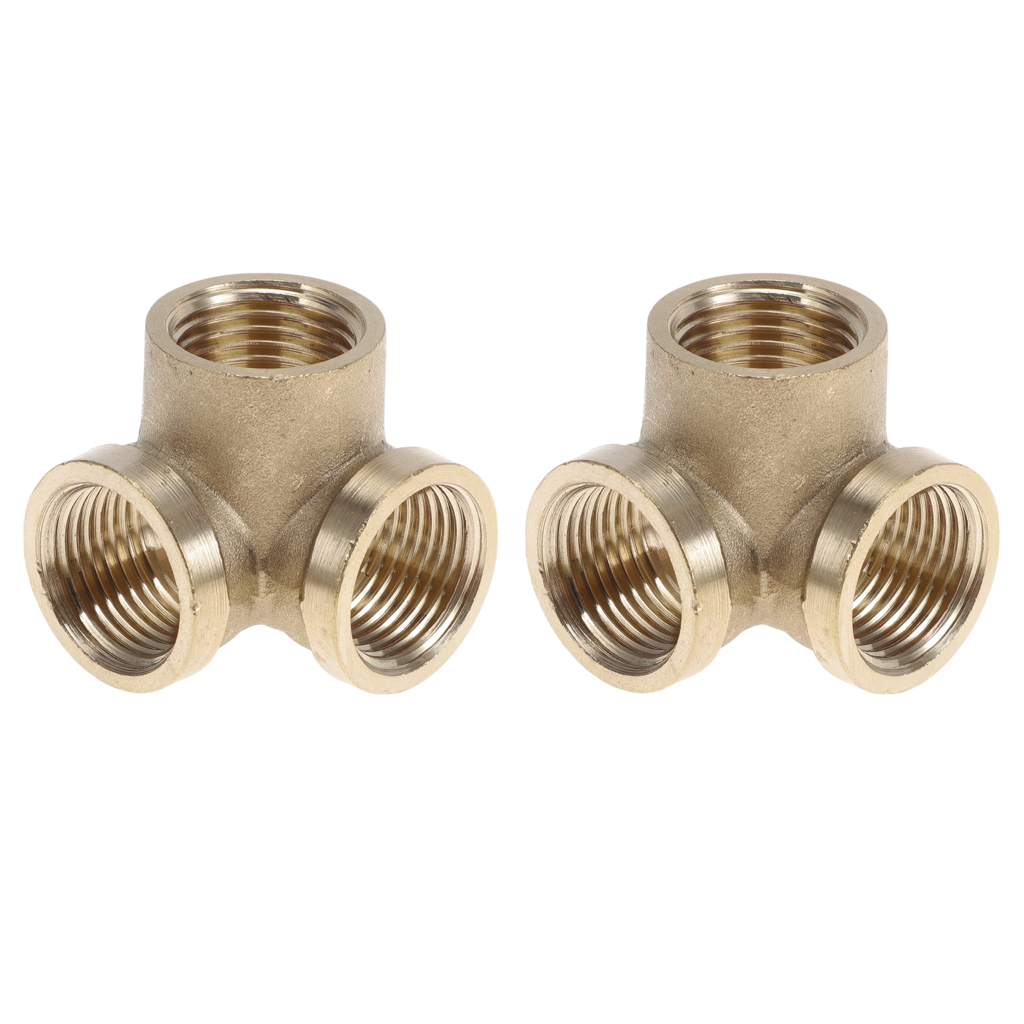 Unique Bargains Brass Pipe Fittings 1/2"Female Corner Tee 1.57" 2 Pcs ...