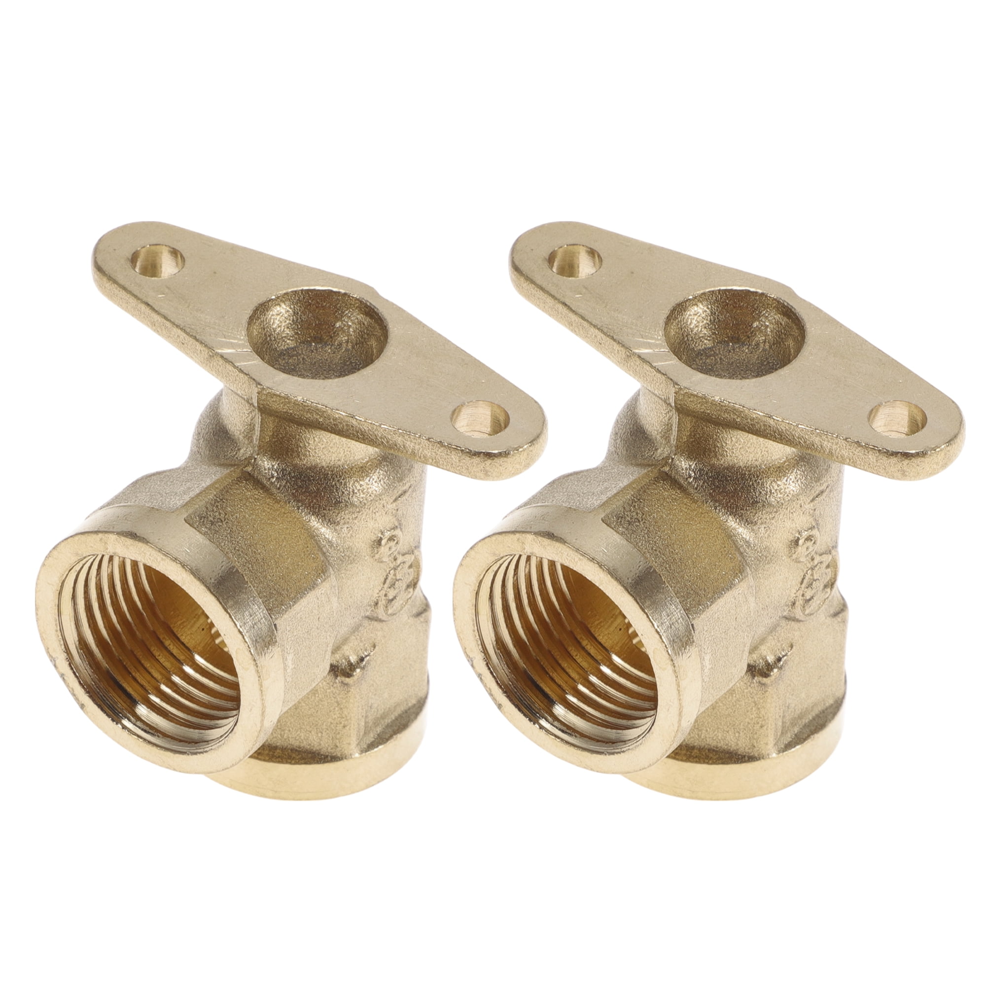 Unique Bargains Brass Pipe Fittings 1/2"Female Right Angle Bend 1.77" 2 ...